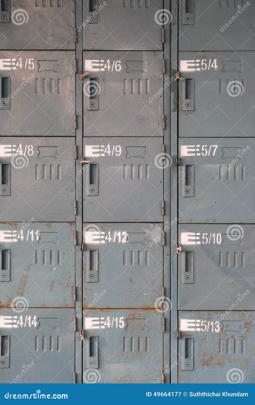 Old rusty lockers stock image. Image of marked, code - 49664177