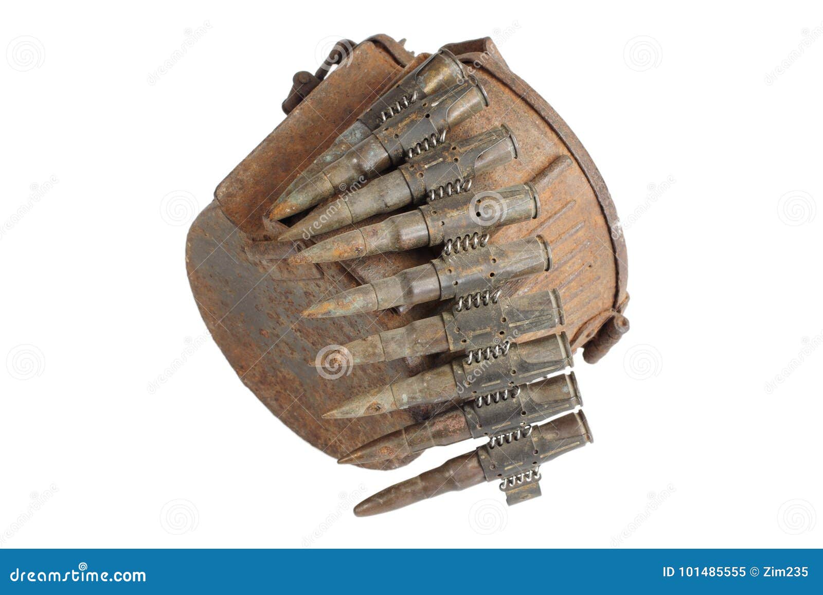 Old Rusty Machine Gun Ammunition Case Editorial Image - Image of armed ...
