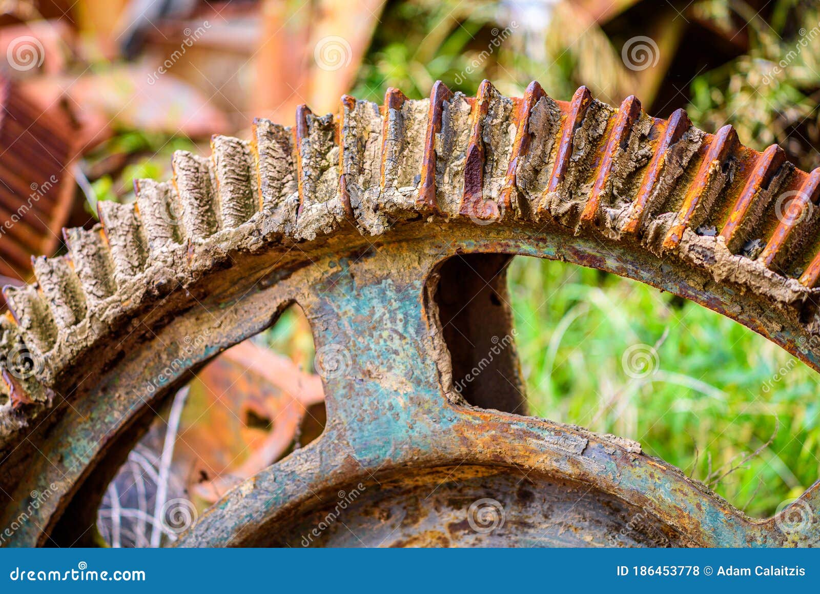 Old Rusty Machine Parts stock photo. Image of equipment - 186453778