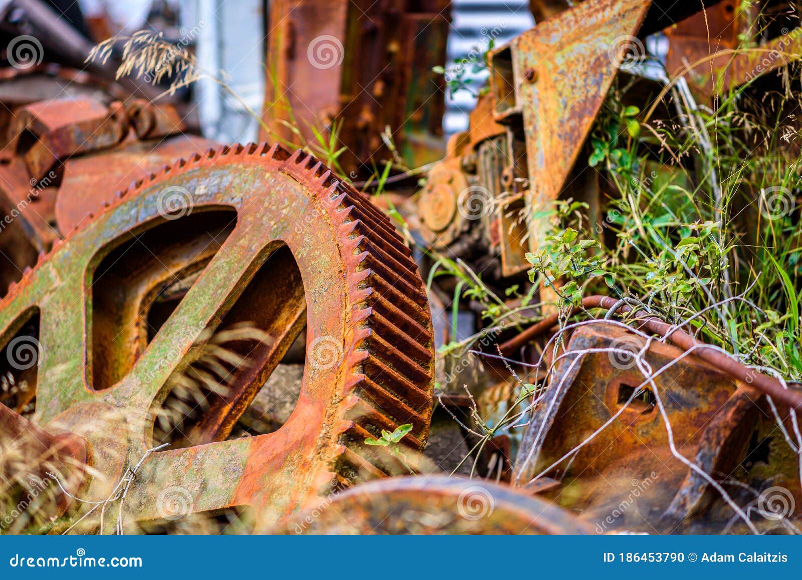 Old Rusty Machine Parts stock photo. Image of corrosion - 186453790