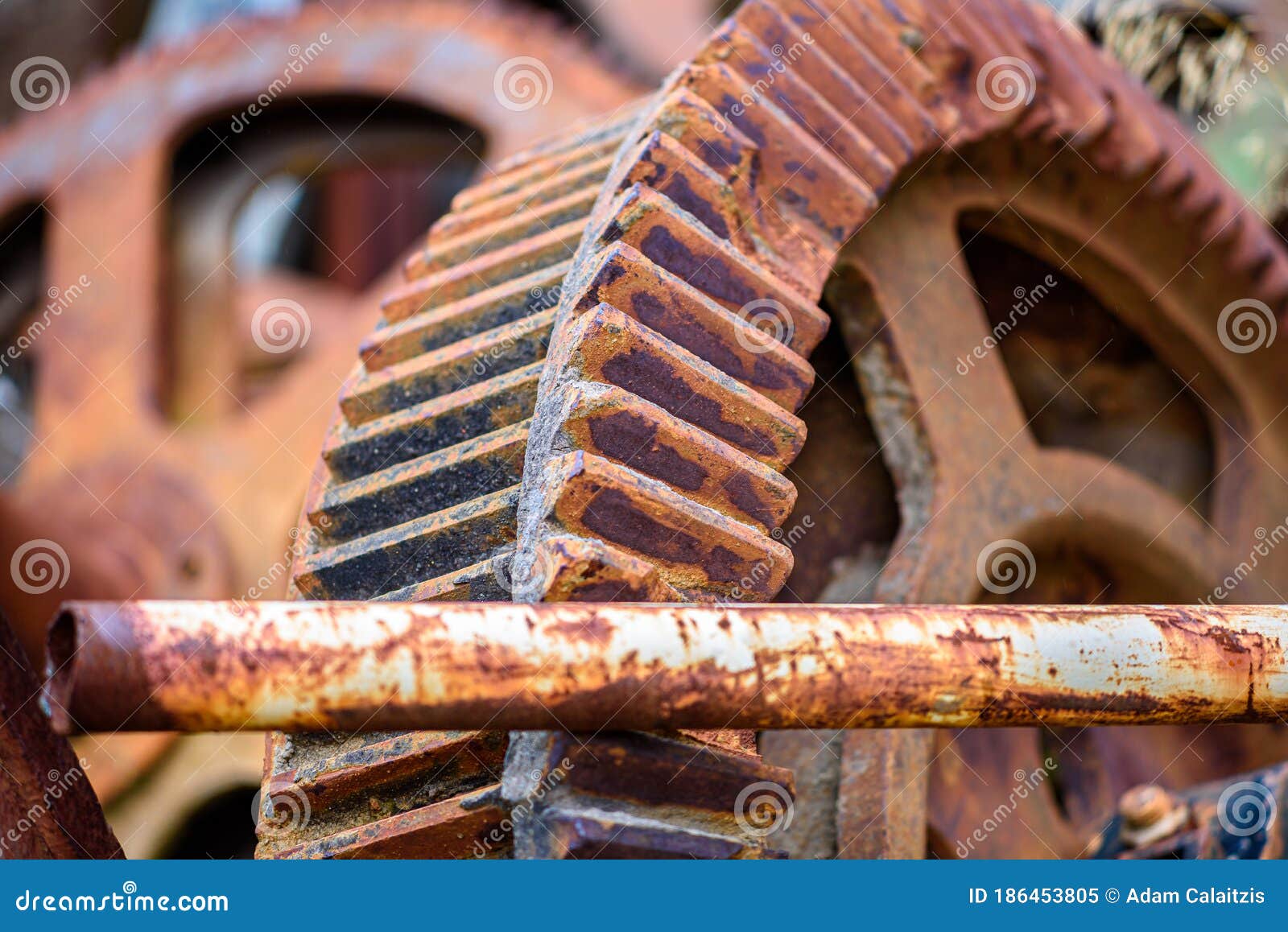 Old Rusty Machine Parts stock image. Image of historic - 186453805
