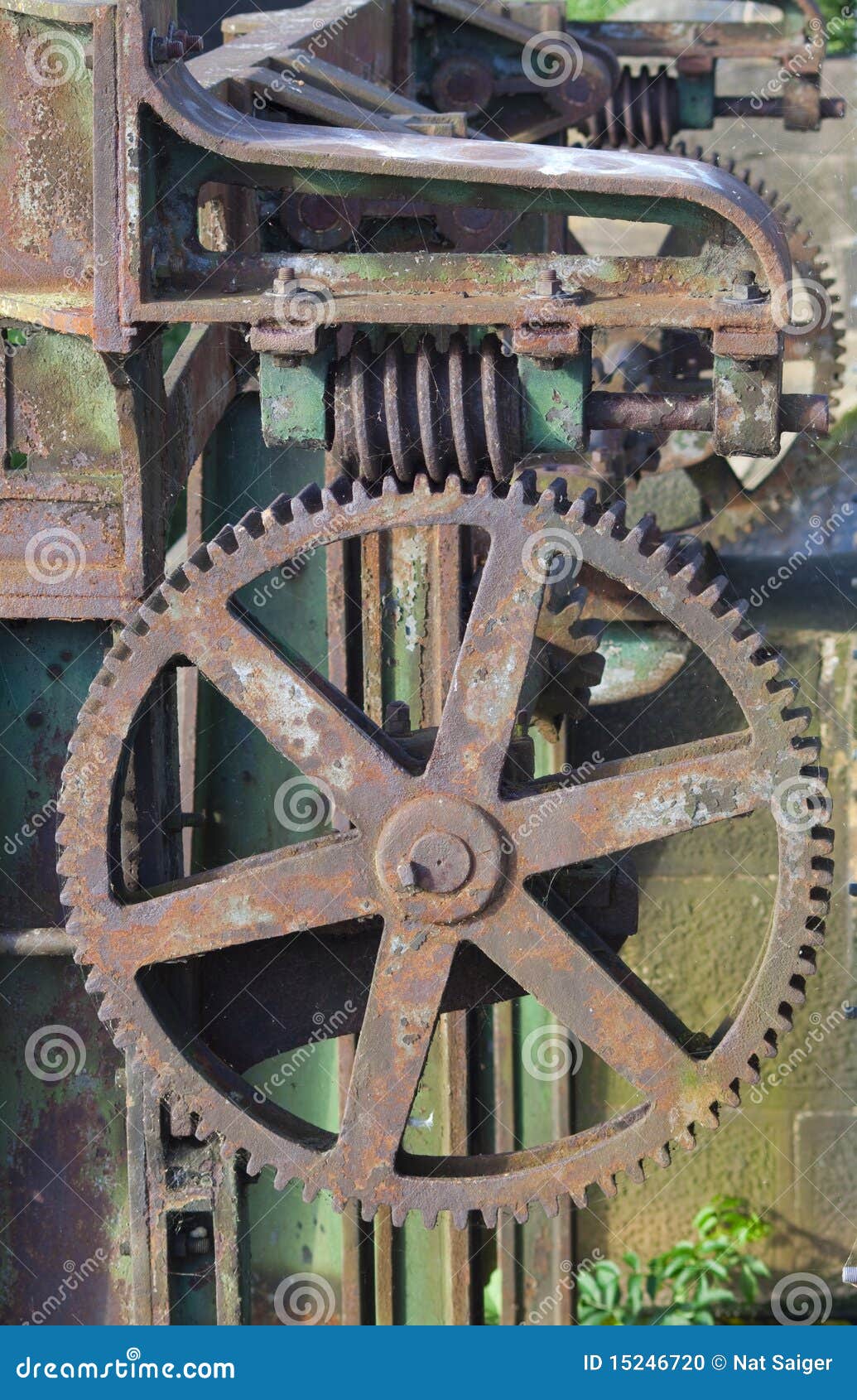 Old rusty machinery stock photo. Image of weir, lock - 15246720
