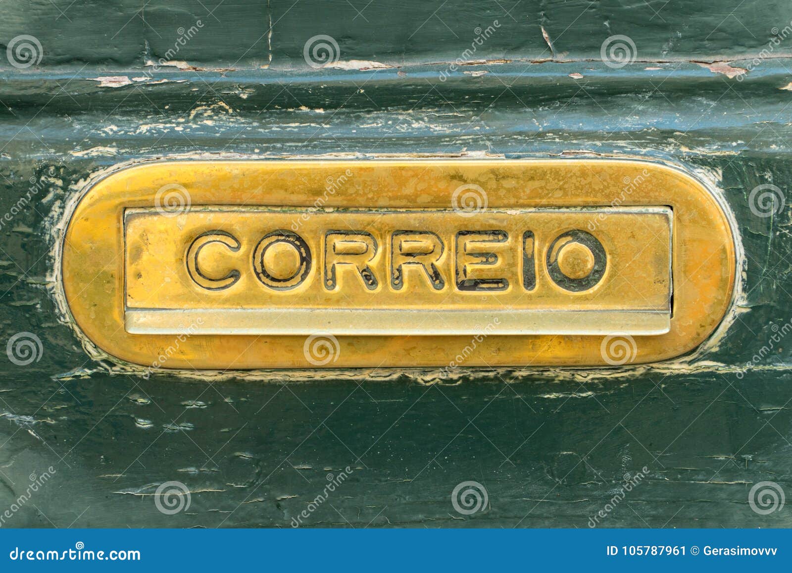 Old Rusty Mailbox with the Word Stock Image - Image of object, correio ...