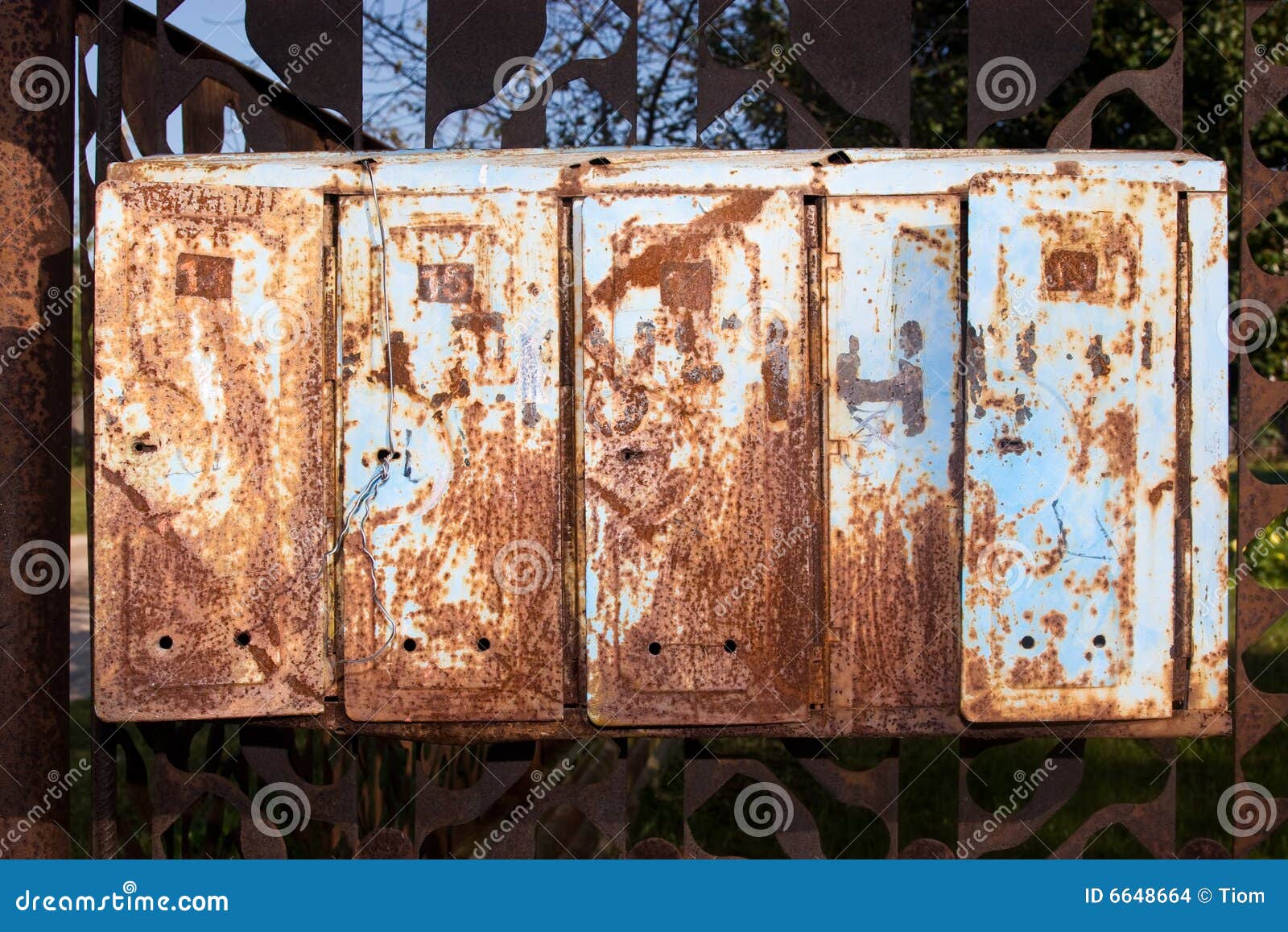 Old Rusty Mailboxes Picture. Image: 6648664