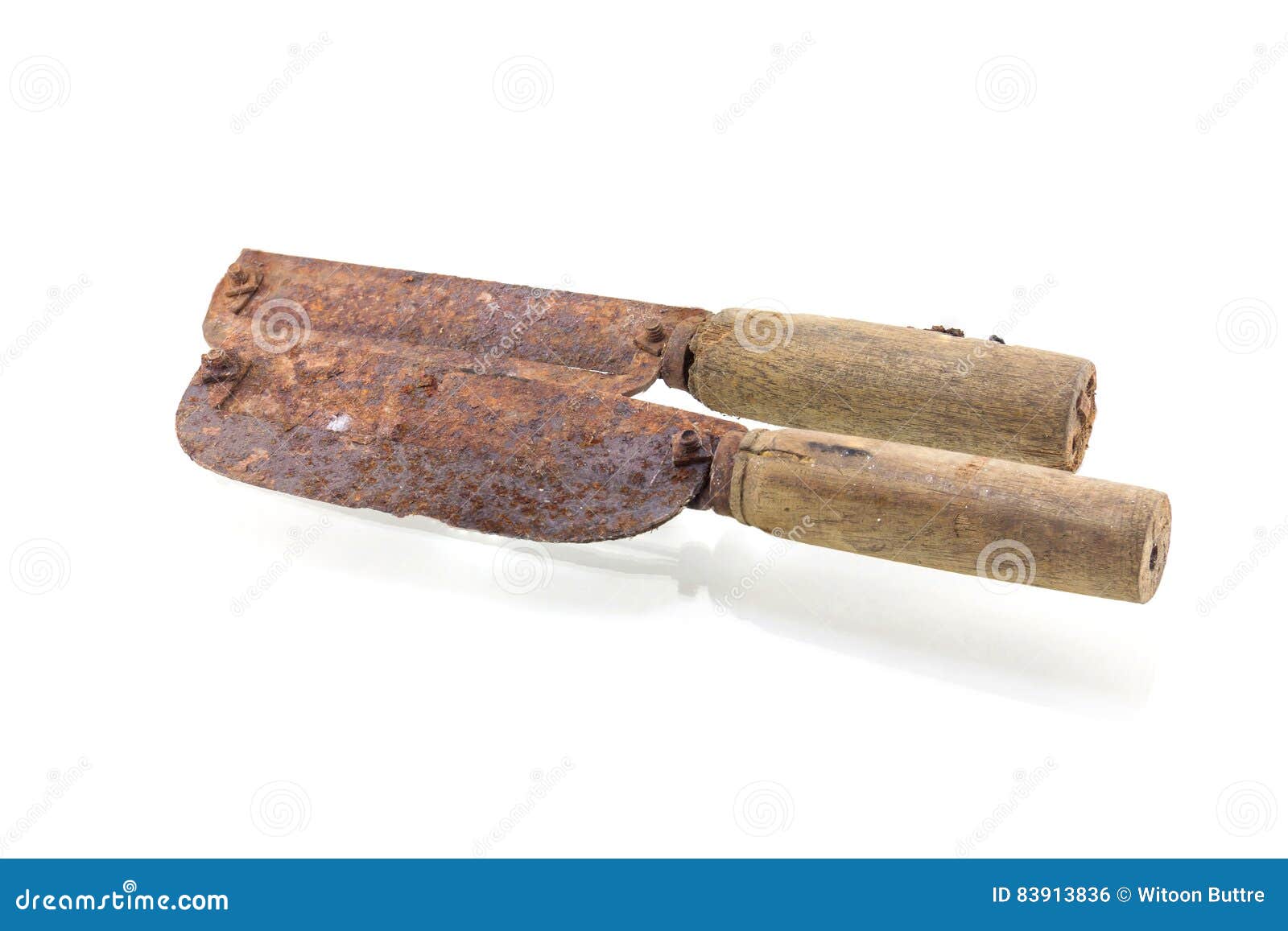 Old Rusty Meat Cleaver Isolated Stock Photo - Image of steel, metal ...