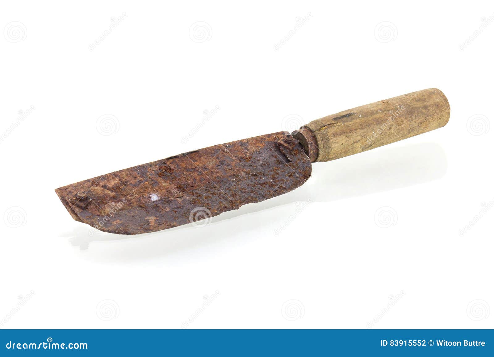 Old Rusty Meat Cleaver Isolated Stock Photo - Image of path, clipping ...