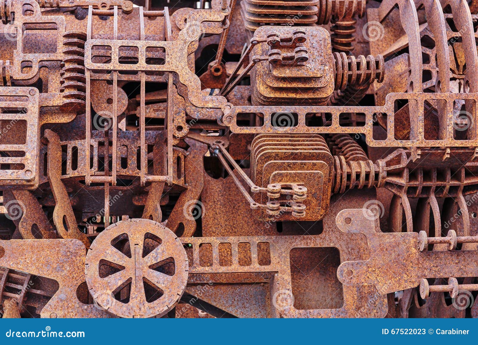 Old rusty mechanical parts stock image. Image of background - 67522023