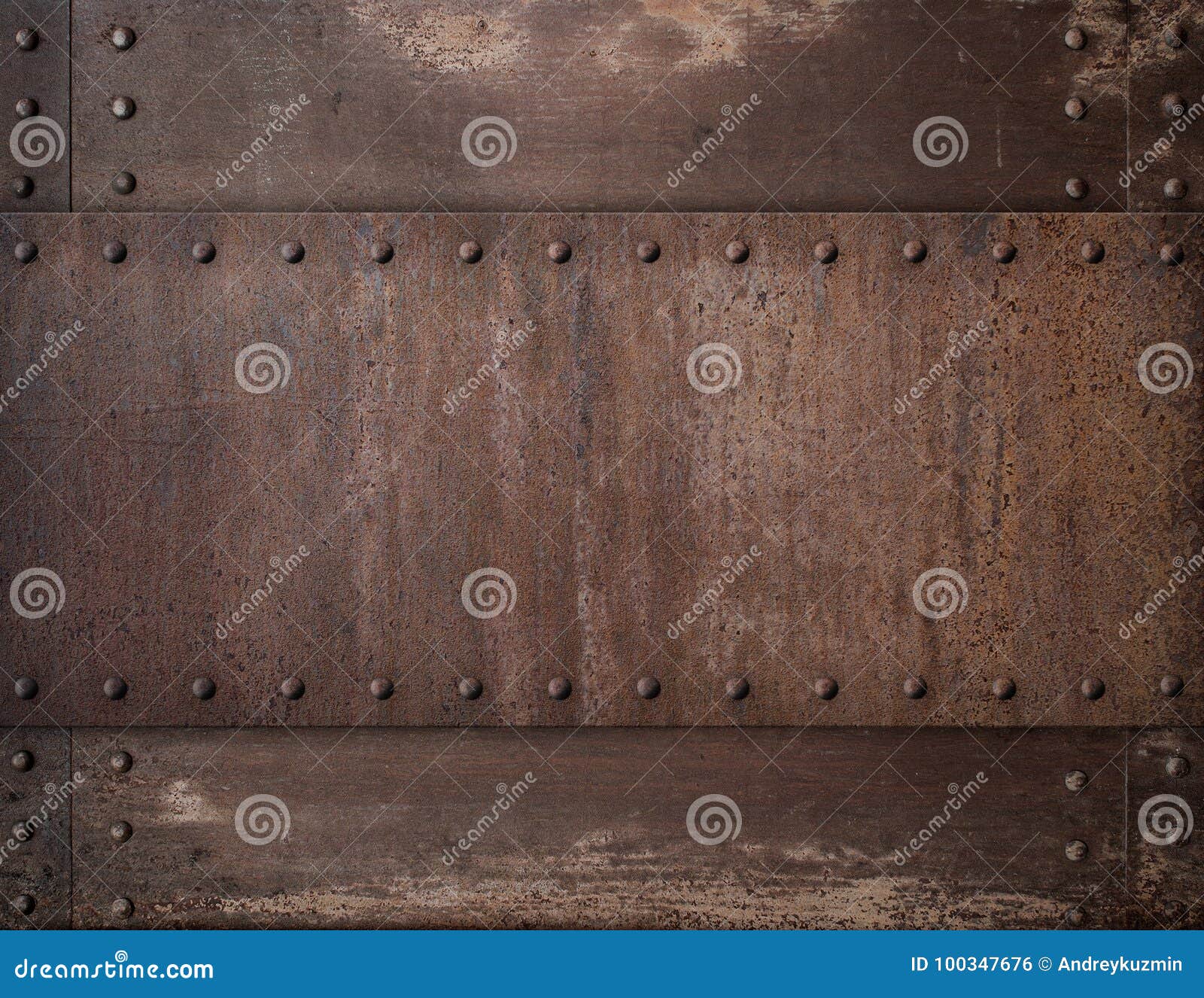 Old Rusty Metal Background with Rivets 3d Illustration Stock Photo ...