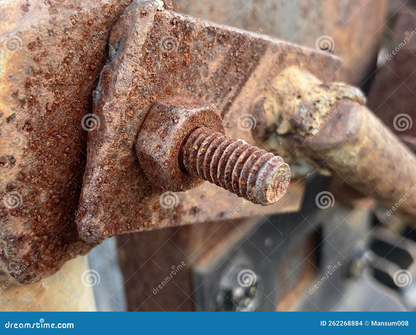 Old Rusty Metal Bolt on the Background of the House Stock Photo - Image ...