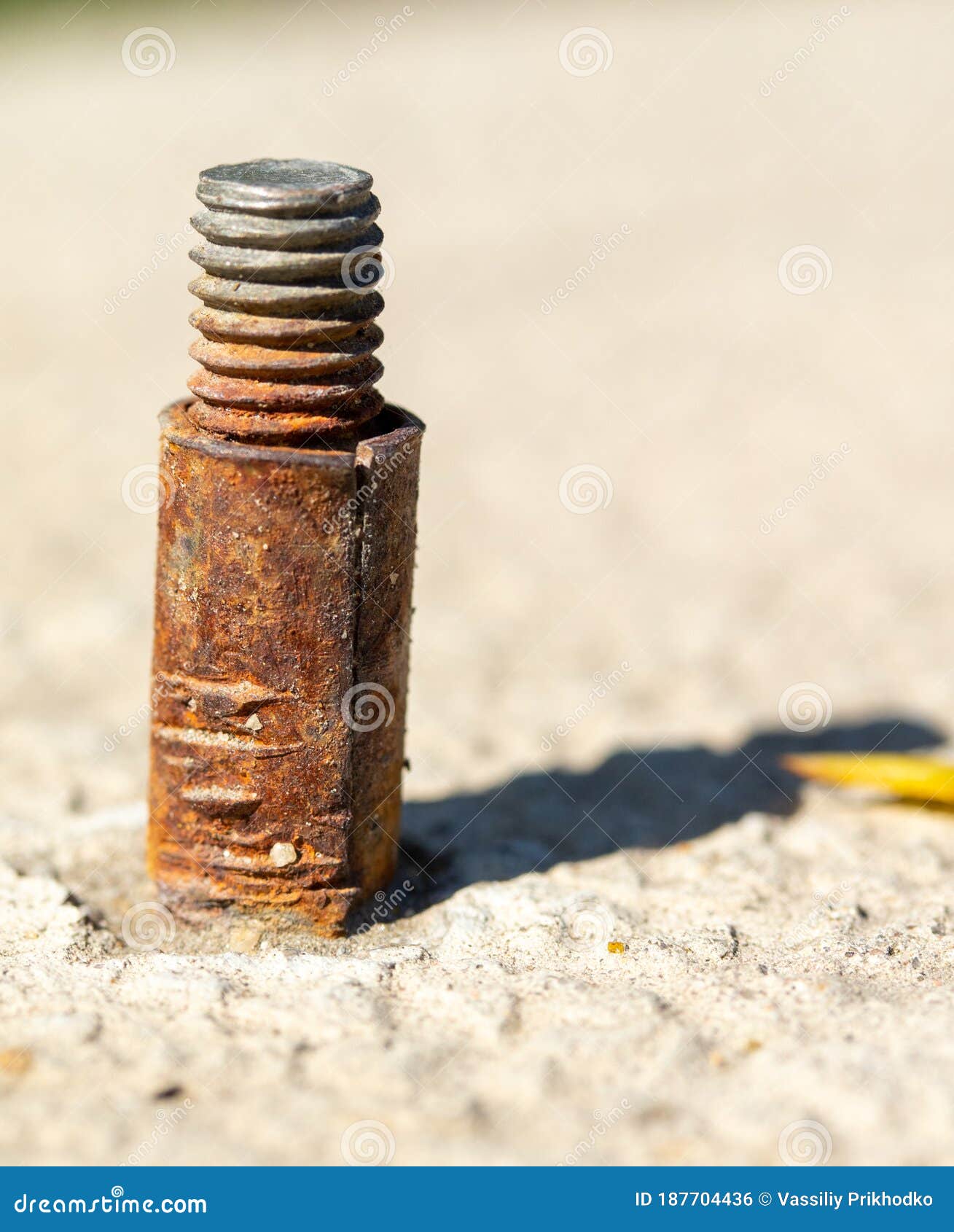 Old rusty metal bolt stock photo. Image of structure - 187704436