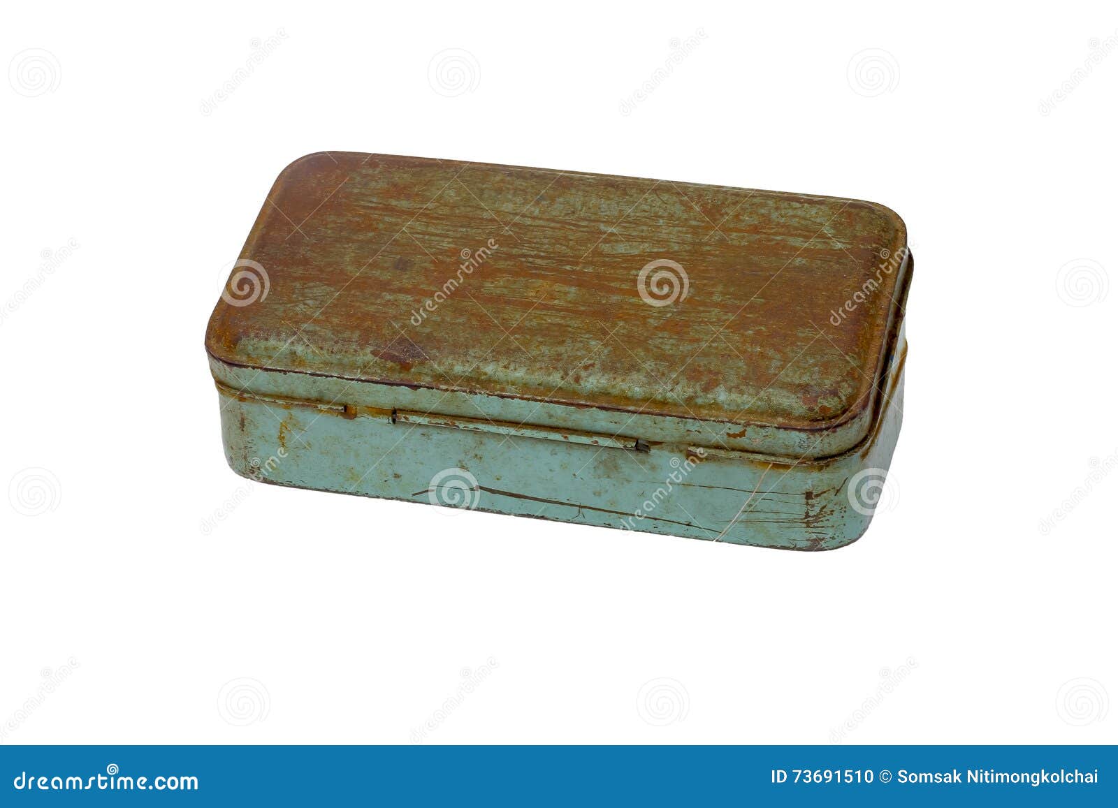 Old Rusty Metal Box Isolated on White Background. this Had Clipping ...