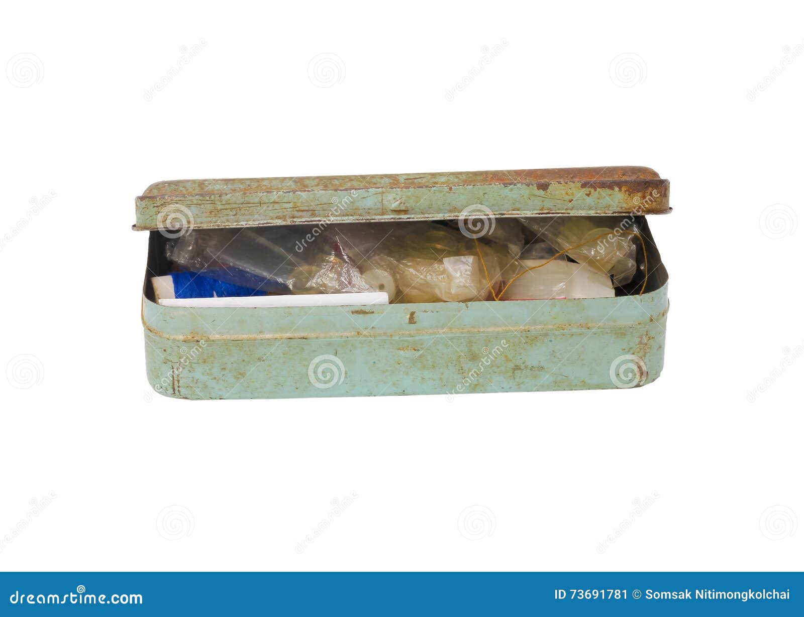 Old Rusty Metal Box Isolated on White Background. this Had Clipping ...