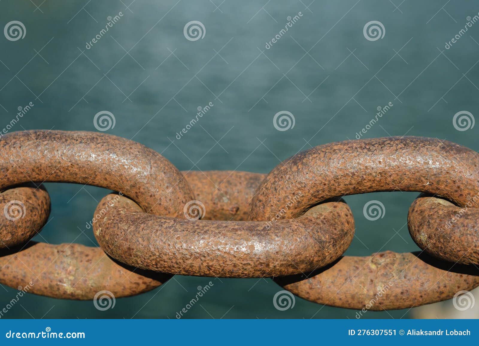 Old Rusty Metal Chain Outdoors. Large Chain Links Stock Image - Image ...