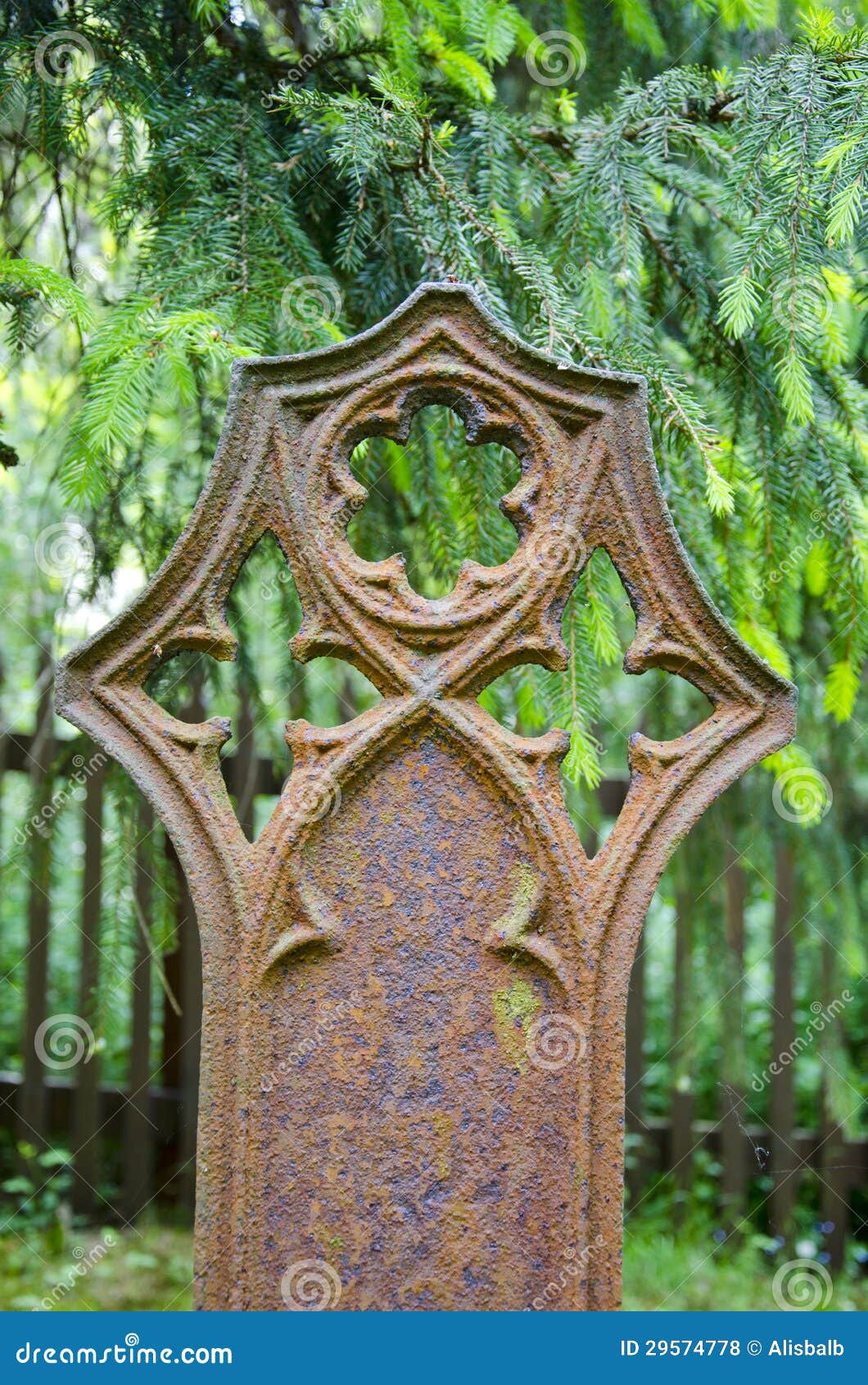 Old Rusty Metal Cross Ornaments Stock Photo - Image of memory, design ...