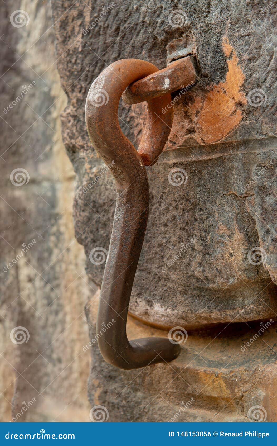 Old rusty metal door hook stock photo. Image of rusty - 148153056