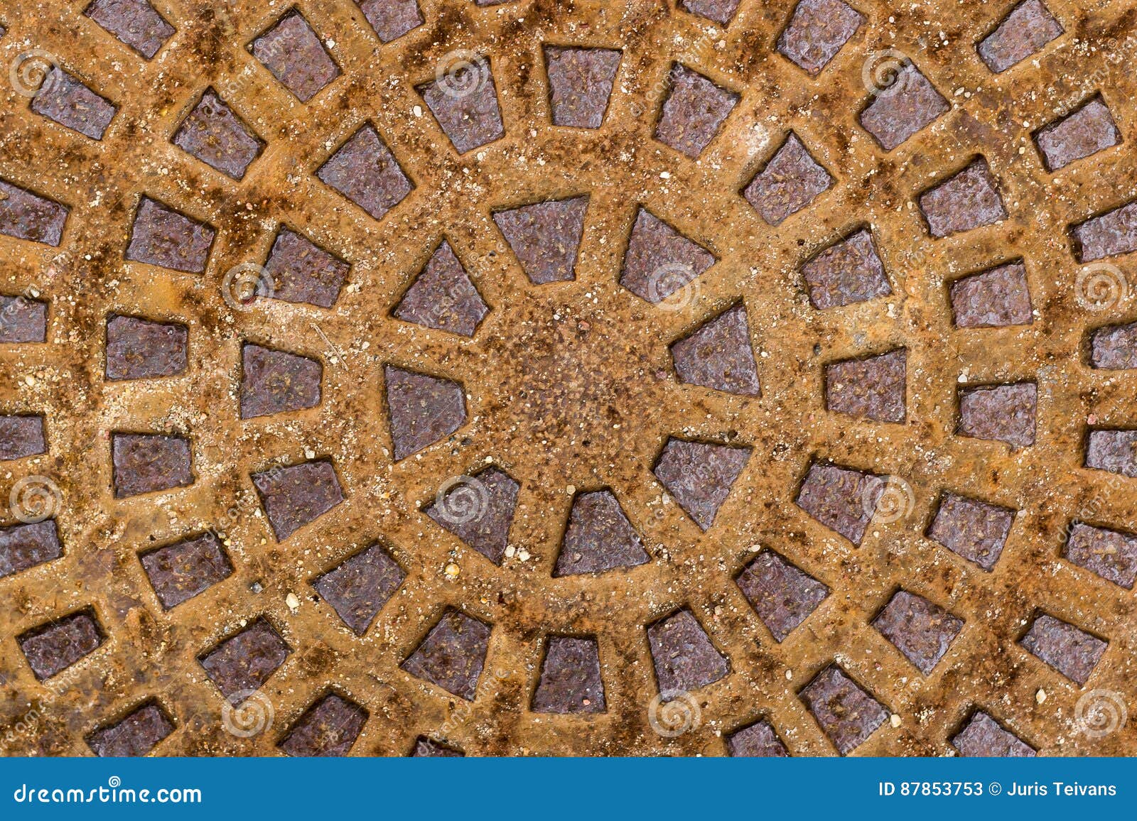 Old Rusty Metal Drain Cover Stock Image - Image of abstract, round ...