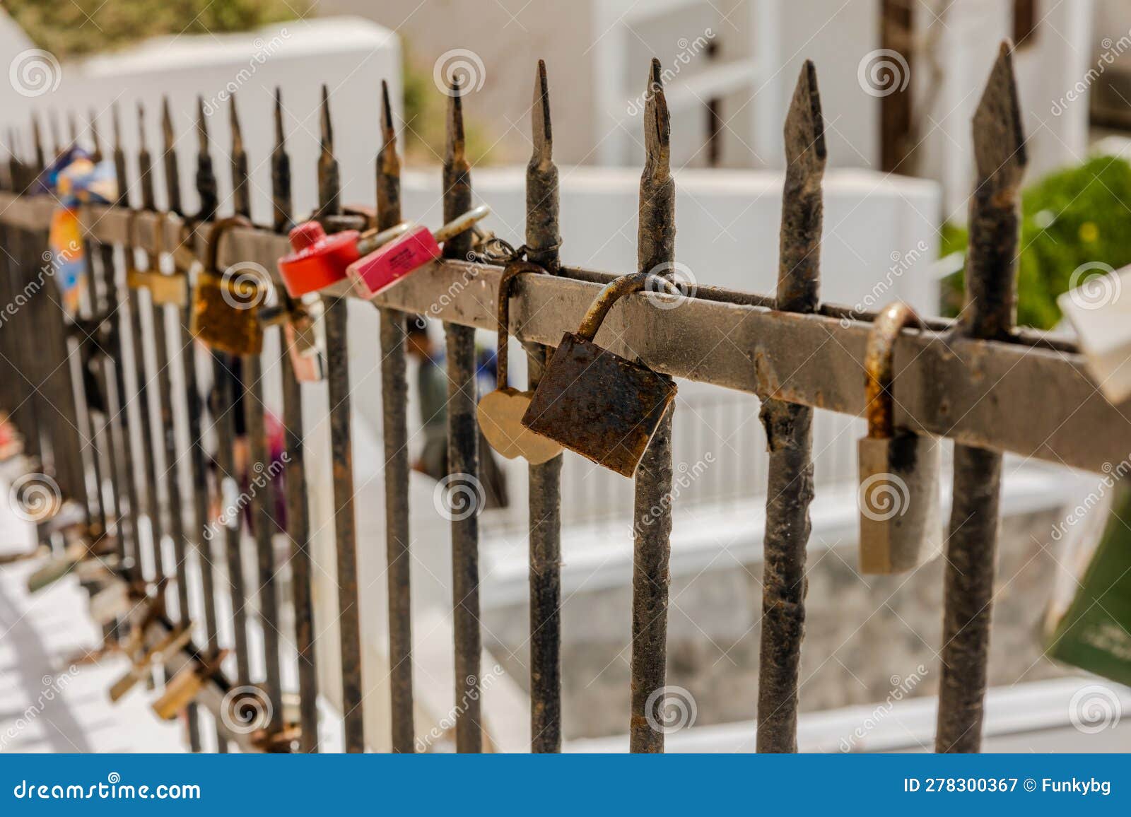 Old Rusty Metal Fence with a Padlock Editorial Photography - Image of ...