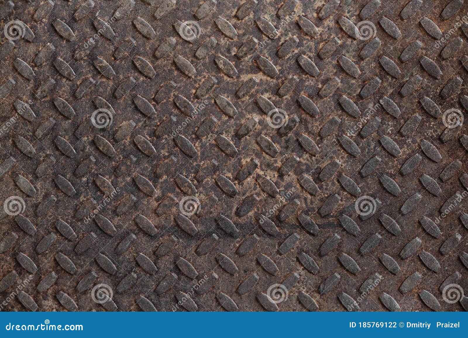Old and Rusty Metal Floor. Texture of a Rough Metal Sheet with a Convex ...