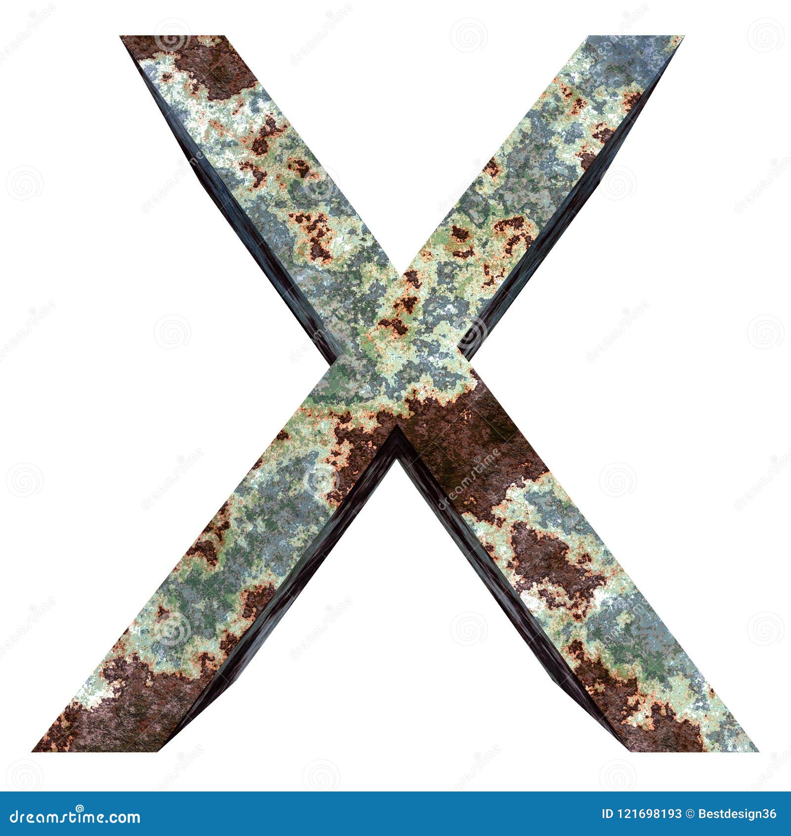 Old rusty metal font stock illustration. Illustration of design - 121698193