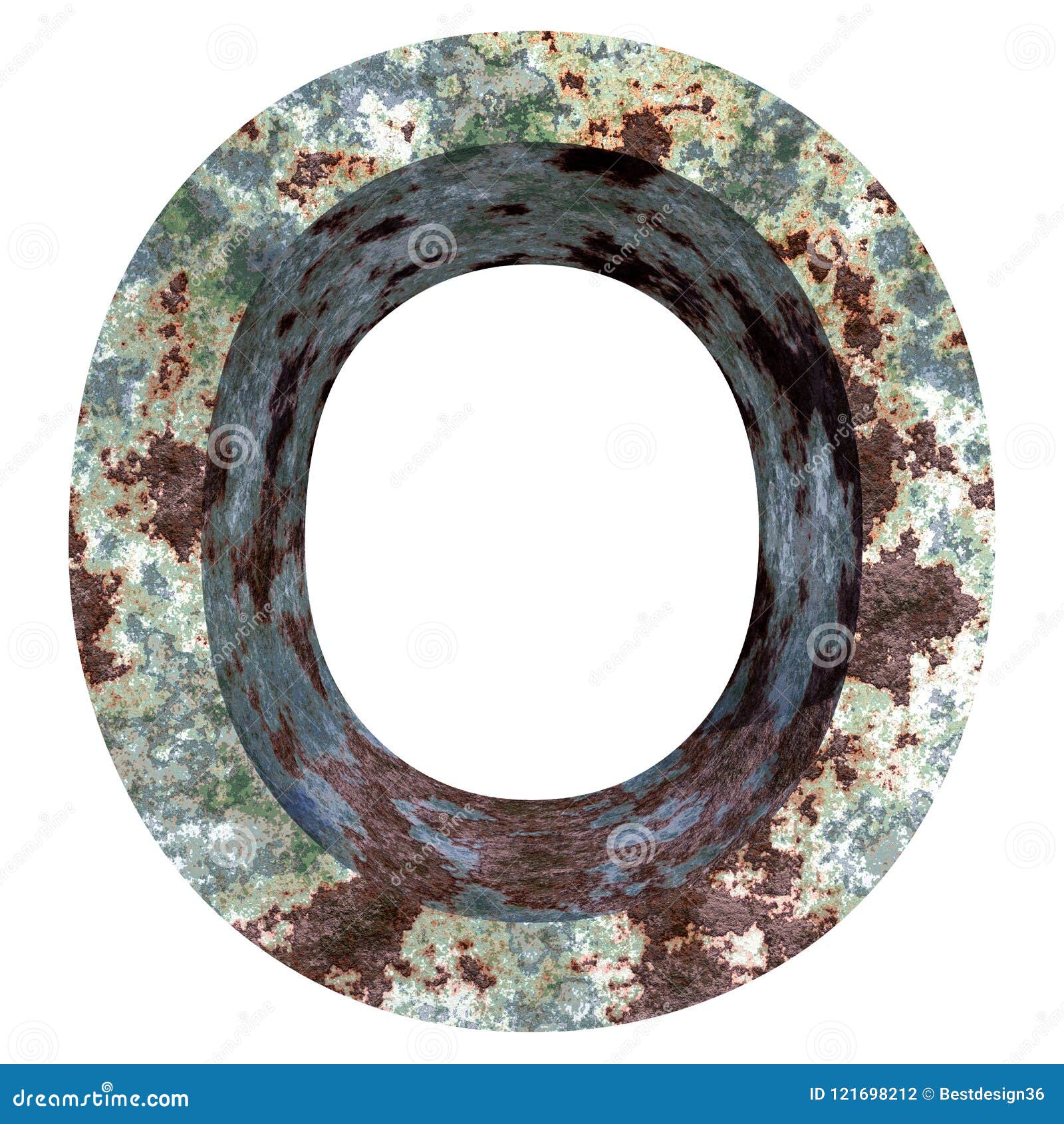 Old rusty metal font stock illustration. Illustration of damaged ...