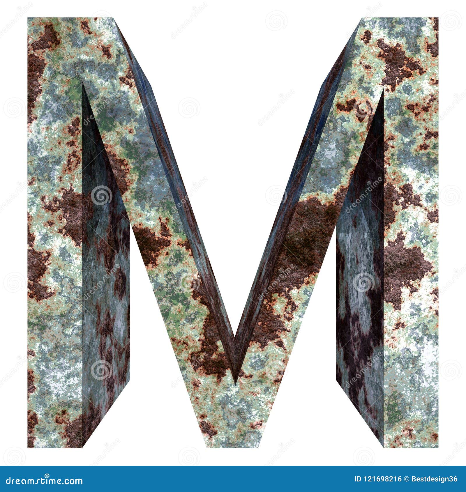 Old rusty metal font stock illustration. Illustration of background ...