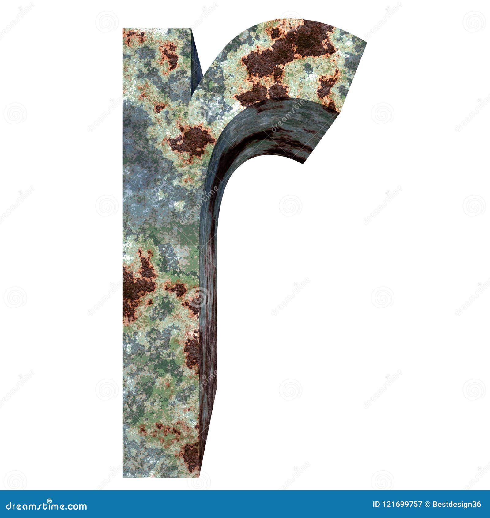 Old rusty metal font stock illustration. Illustration of grunge - 121699757