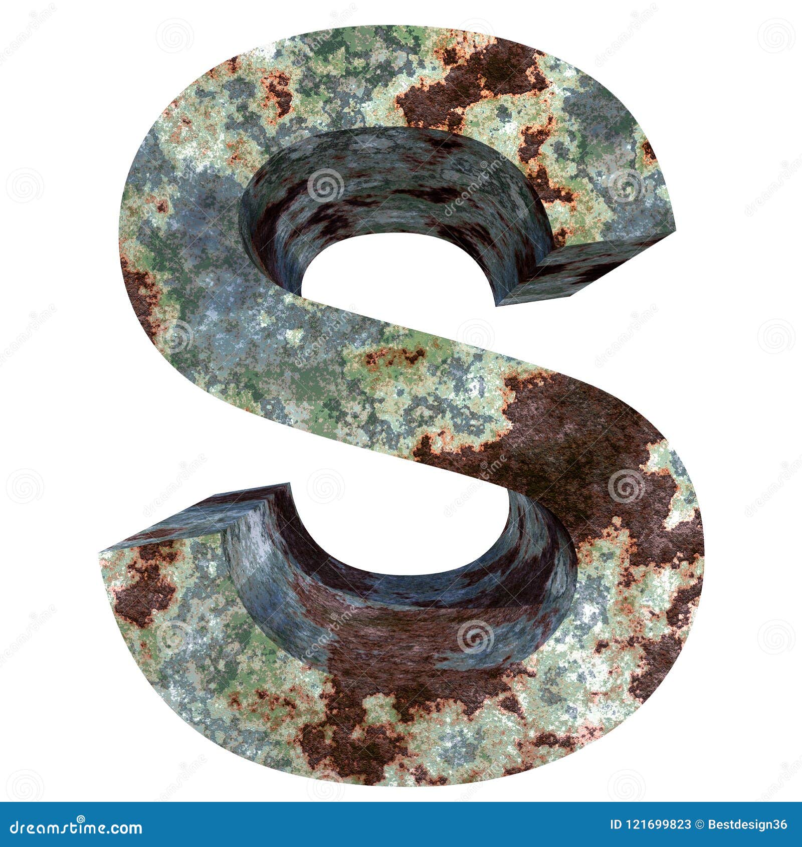 Old rusty metal font stock illustration. Illustration of element ...