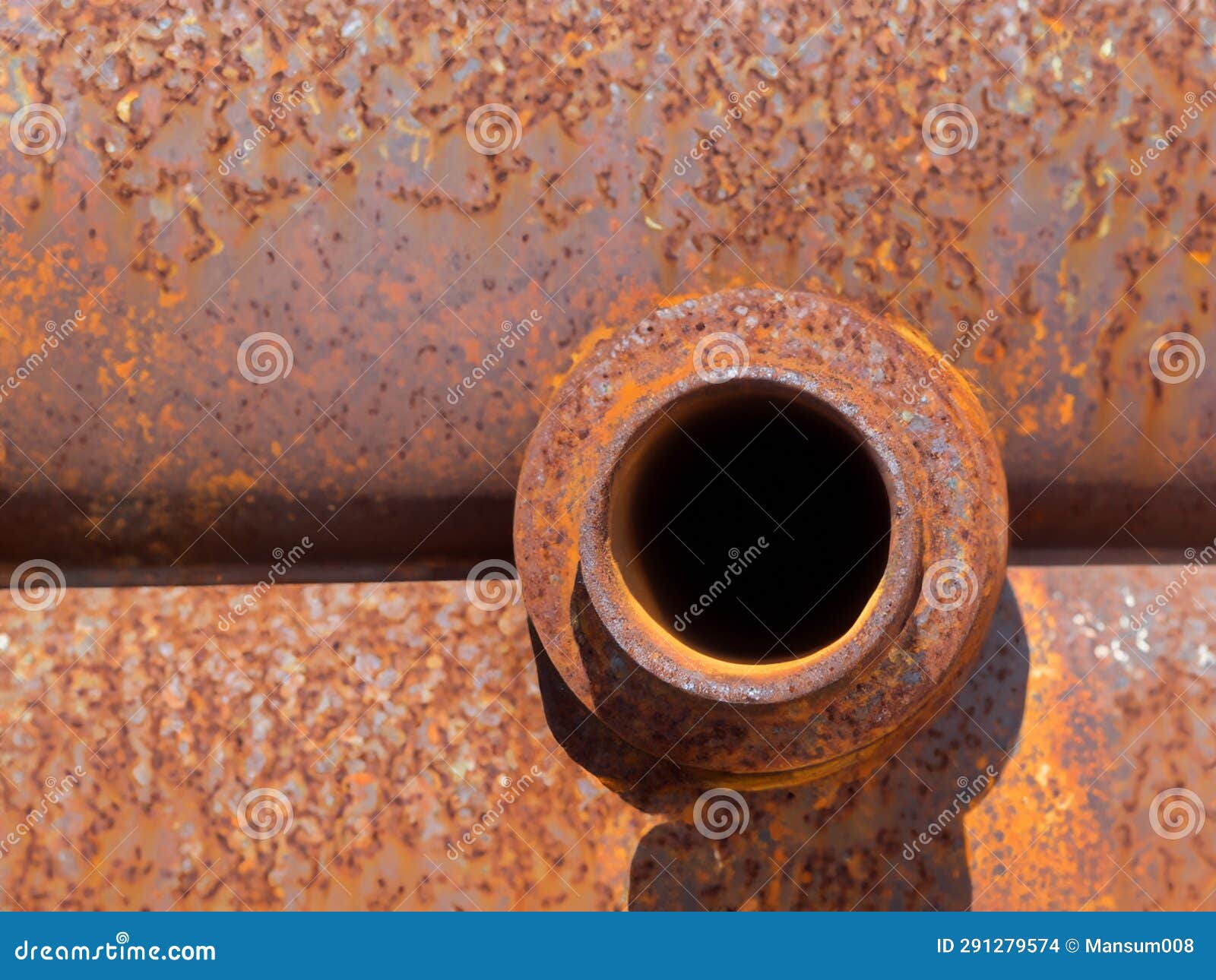 Old rusty metal pipe stock photo. Image of industrial - 291279574