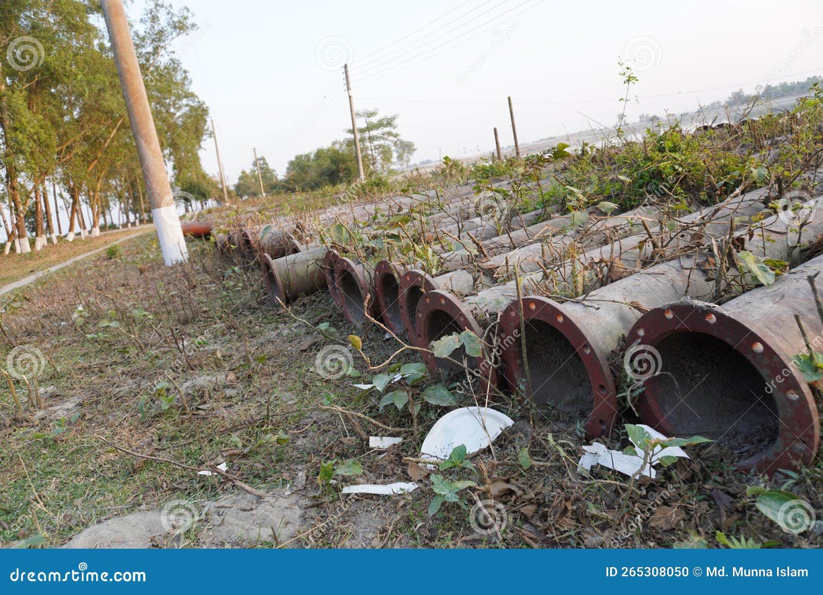 Old Rusty Metal Pipe for Recycling. Stock Photo - Image of colours ...