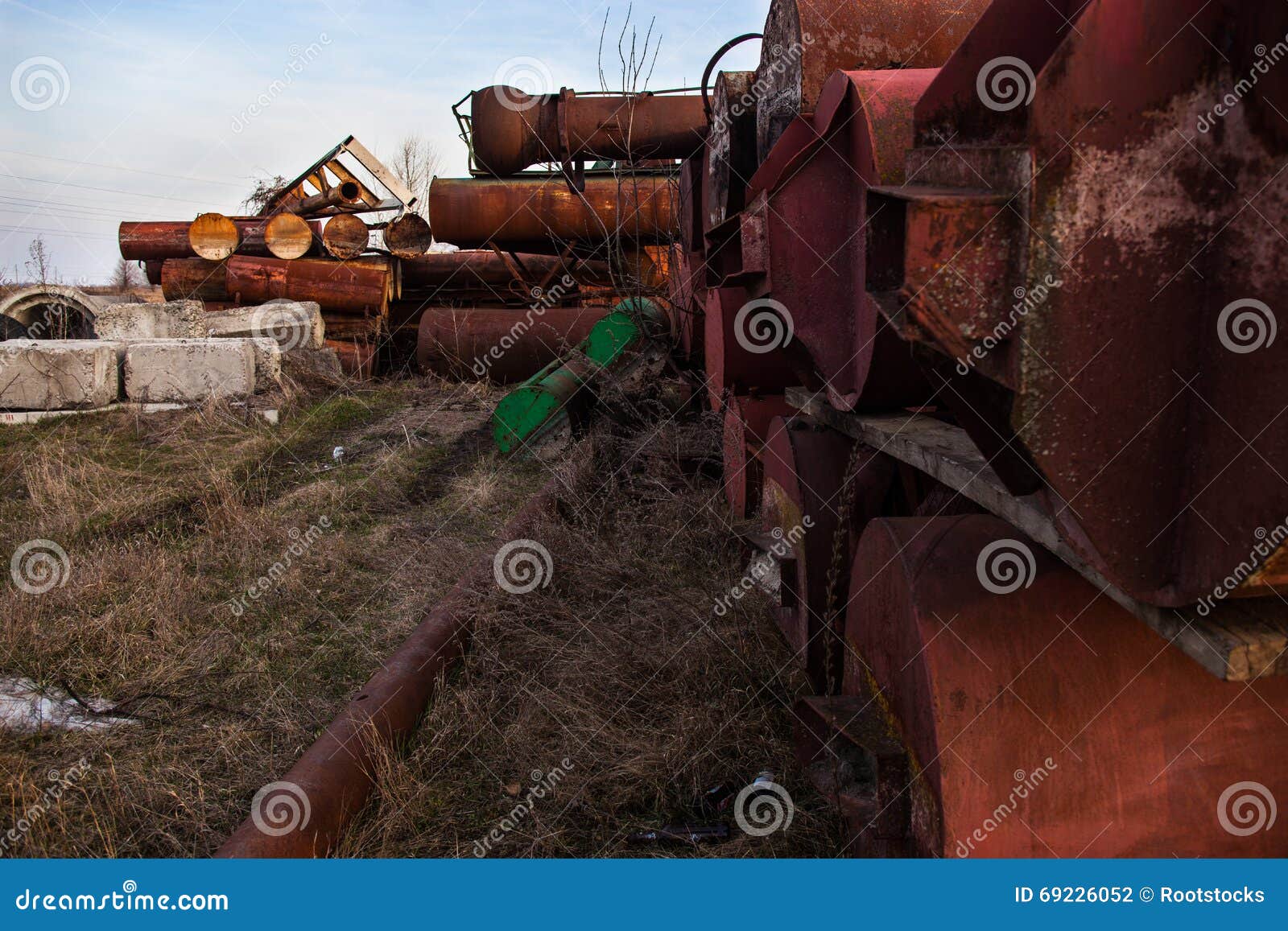 Old Rusty Metal Pipes Stack Stock Photo - Image of abandoned, conduit ...