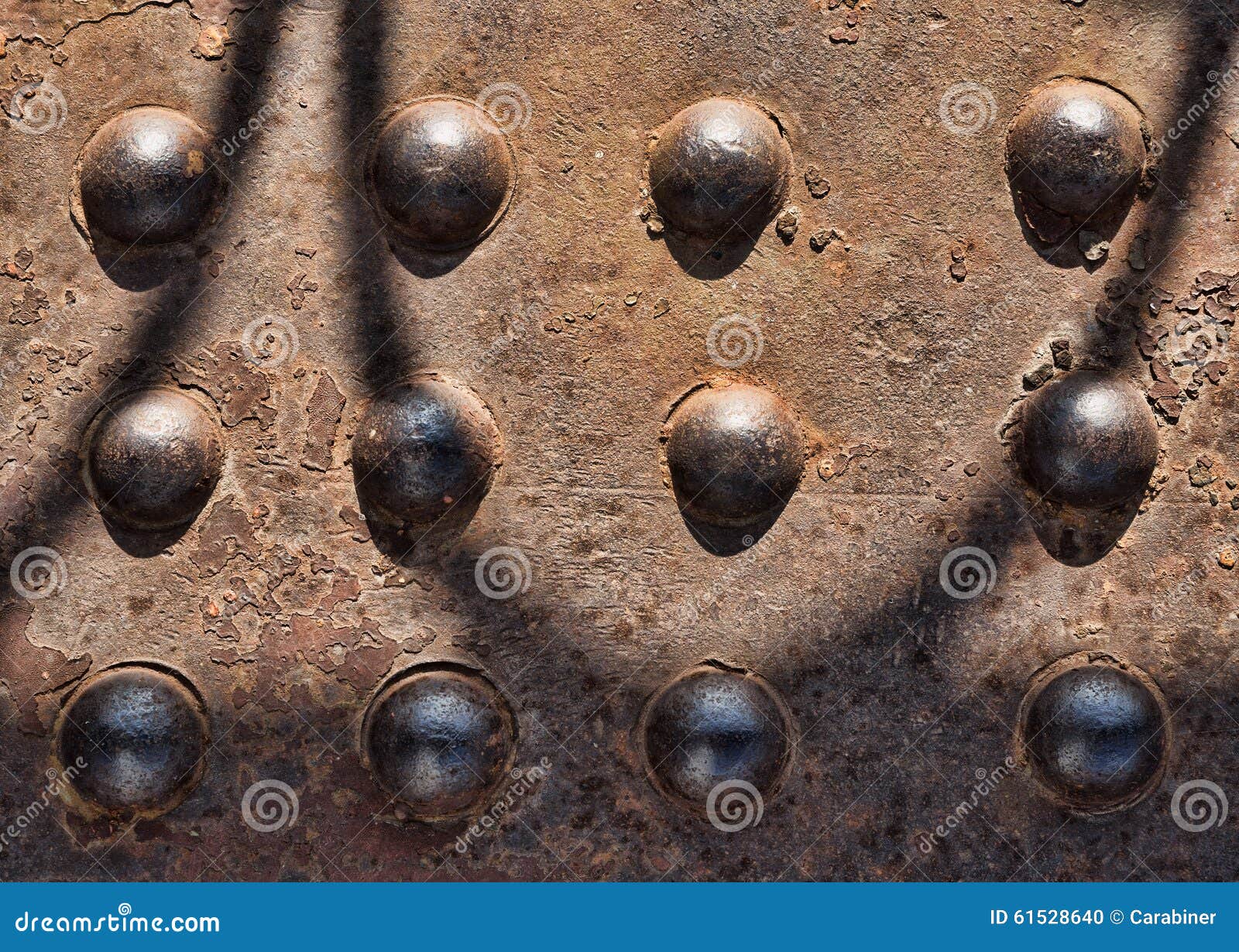 Old rusty metal rivets stock photo. Image of architecture - 61528640