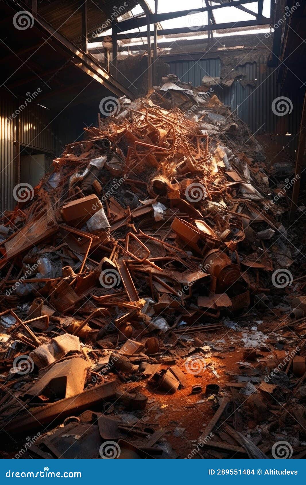 Old, Rusty Metal Scrap in a Recycling Facility Stock Photo - Image of ...