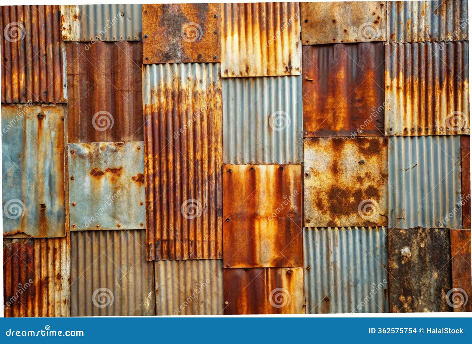 Old Rusty Metal Sheet Collage for 3D Mapping or Banner Design Stock ...