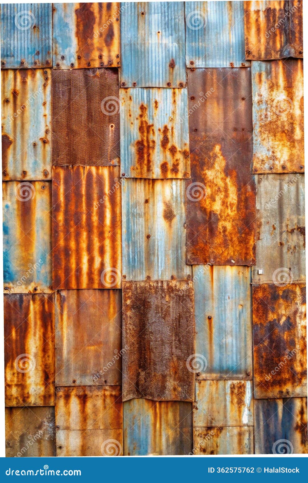 Old Rusty Metal Sheet Collage for 3D Mapping or Banner Design Stock ...