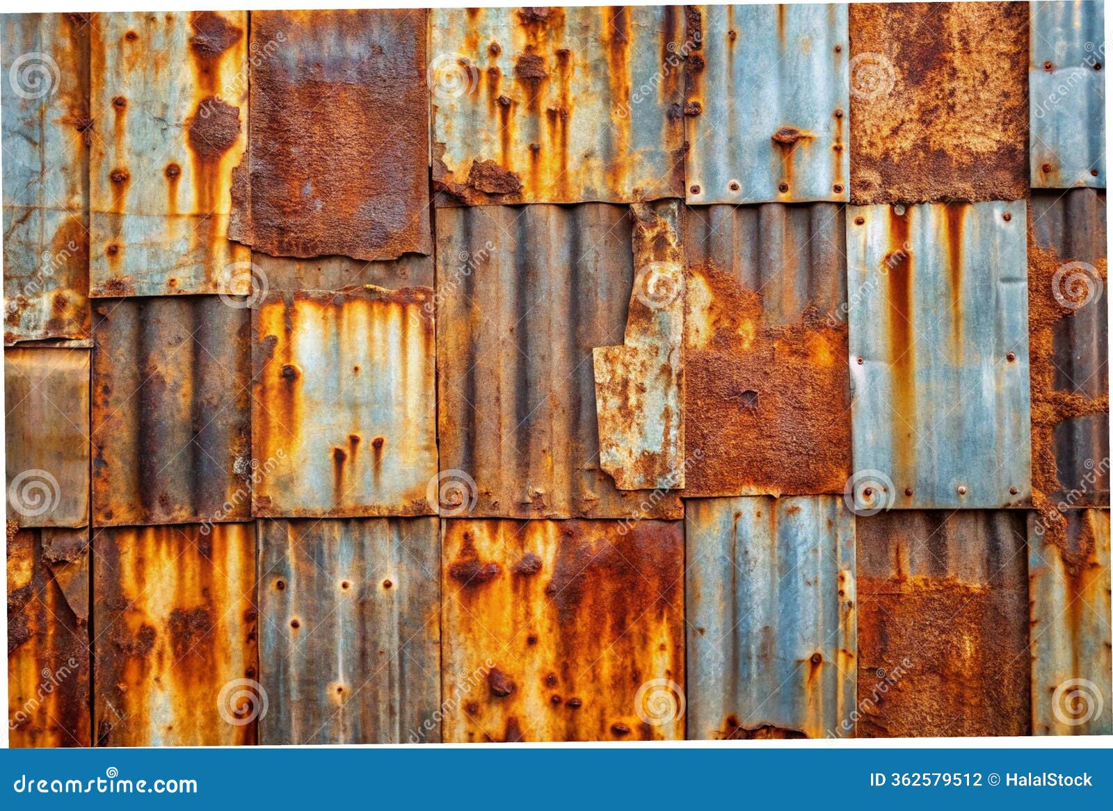 Old Rusty Metal Sheet Texture Collage for 3D Mapping and Banner Design ...