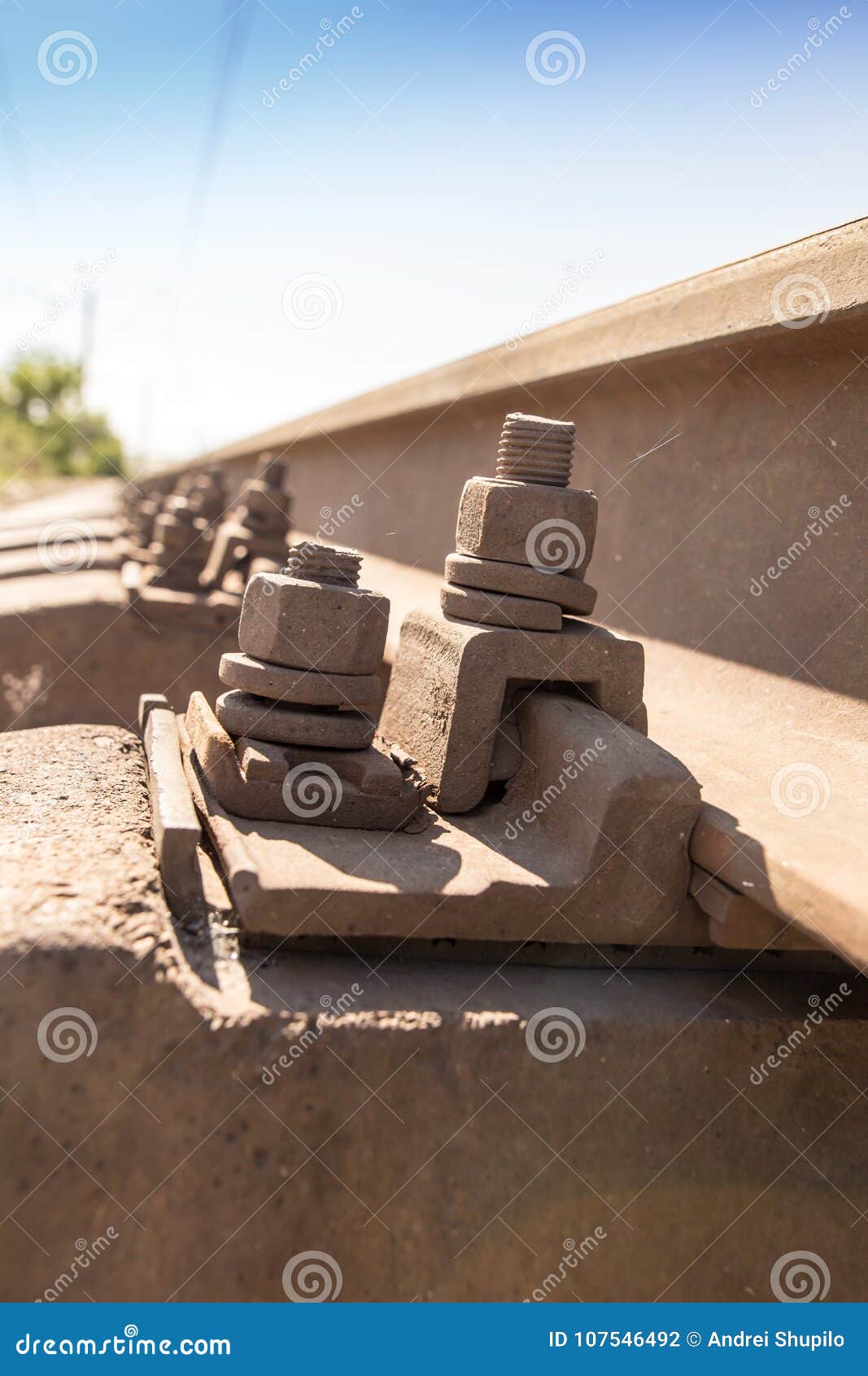 Old Rusty Metal Sleepers on the Railway Stock Photo - Image of ...