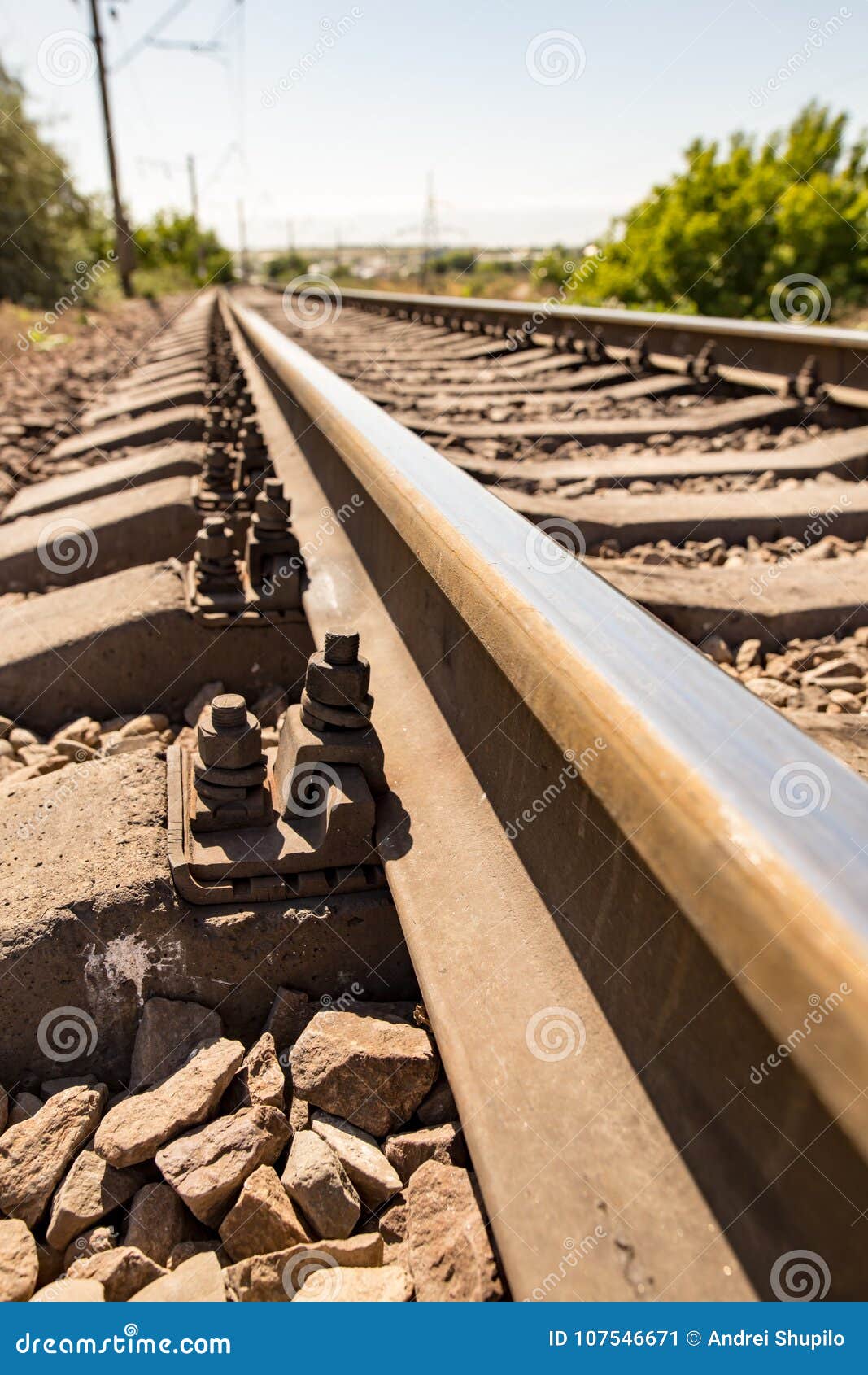 Old Rusty Metal Sleepers on the Railway Stock Image - Image of railway ...