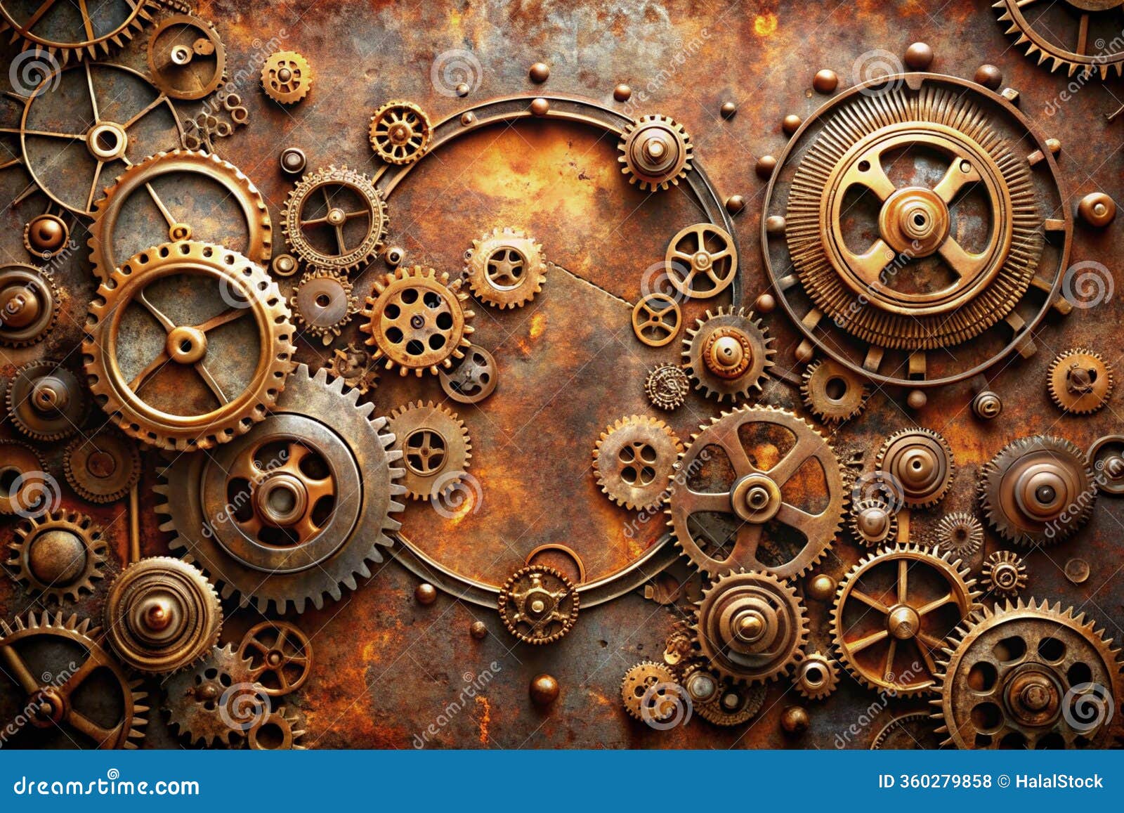 Old Rusty Metal Steampunk Background Stock Illustration - Illustration ...