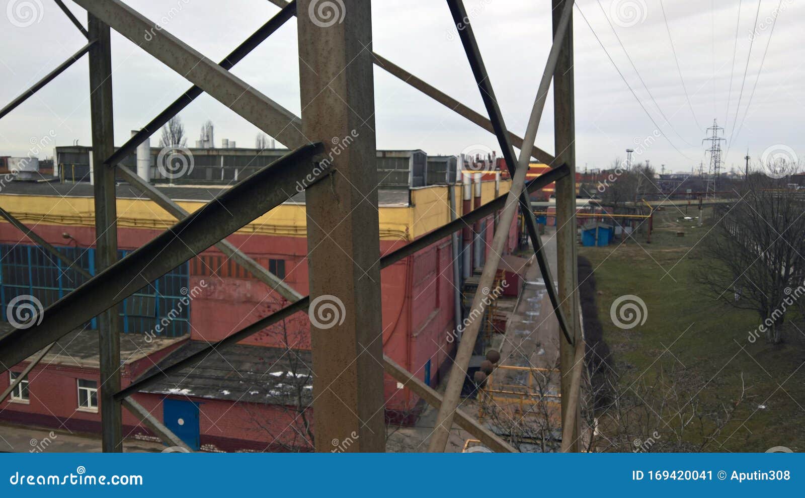 Old Rusty Metal Structures in a Factory Stock Image - Image of graphic ...