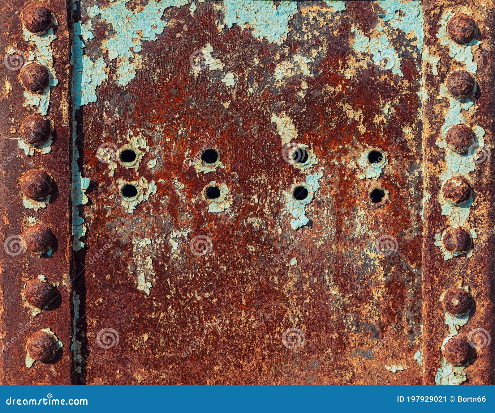 Old Rusty Metal Surface with Peeling Paint Stock Image - Image of ...
