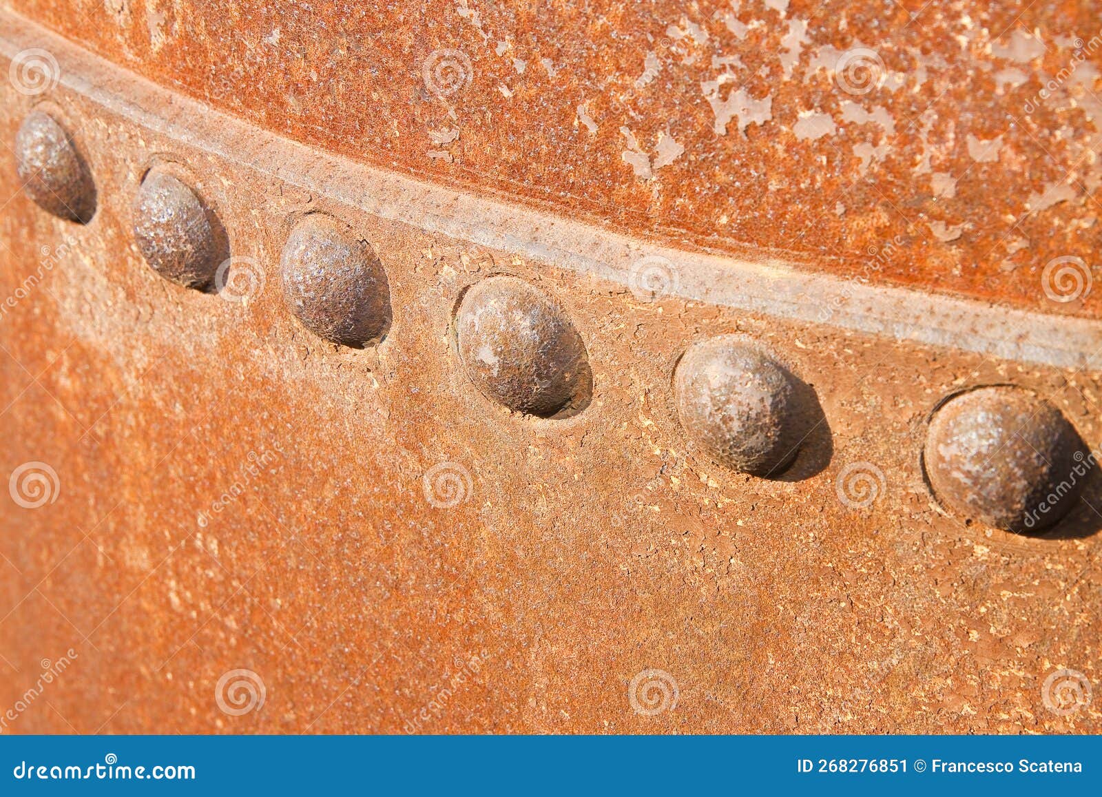 Old Rusty Metal Tank with Rivets Stock Image - Image of plate, fuel ...