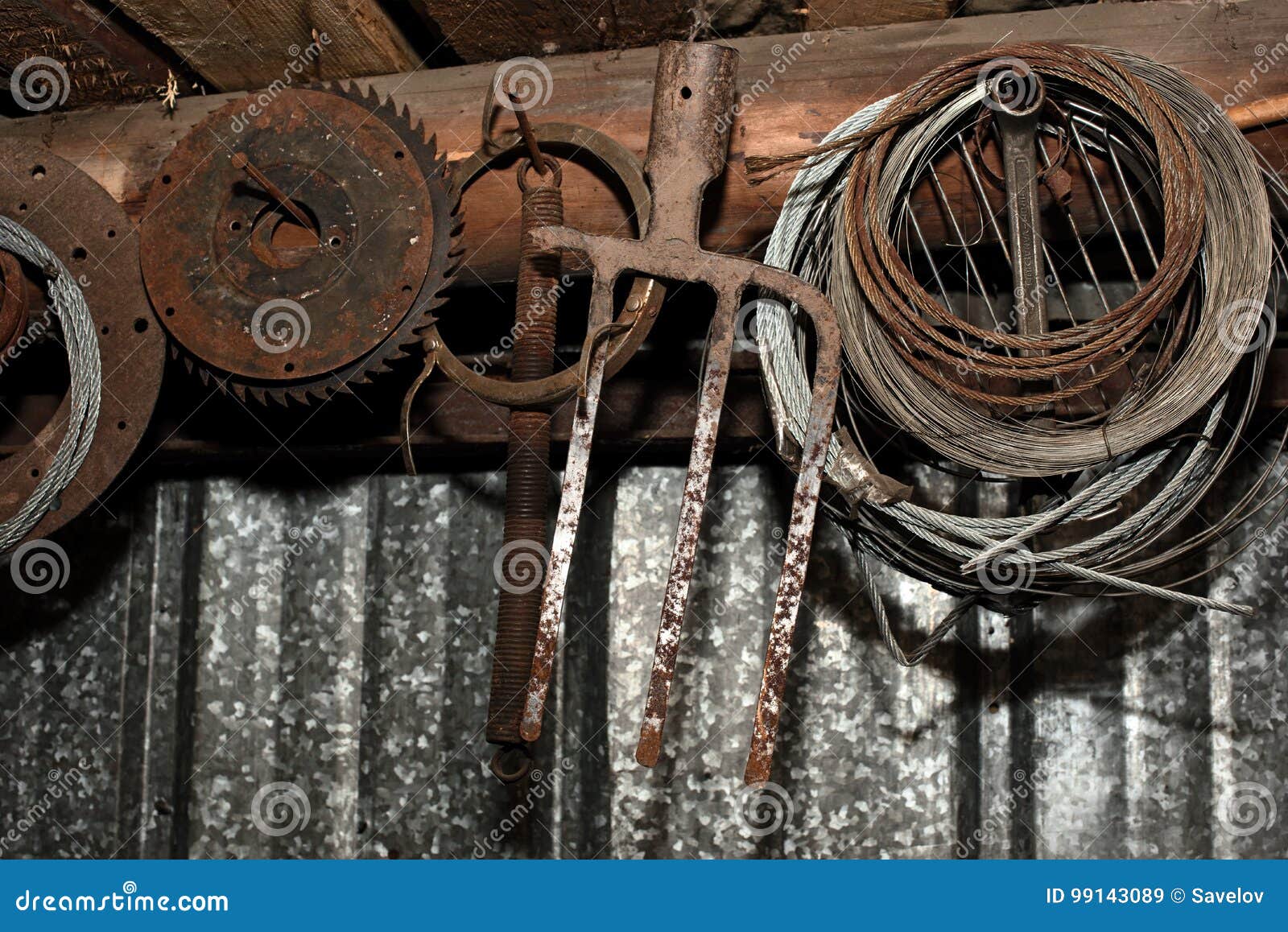 Old Rusty Metal Tools in the Garage Stock Image - Image of industry ...