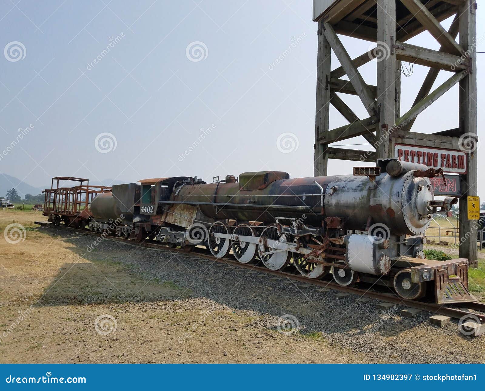 Old Rusty Metal Train on Railroad Track Editorial Photography - Image ...