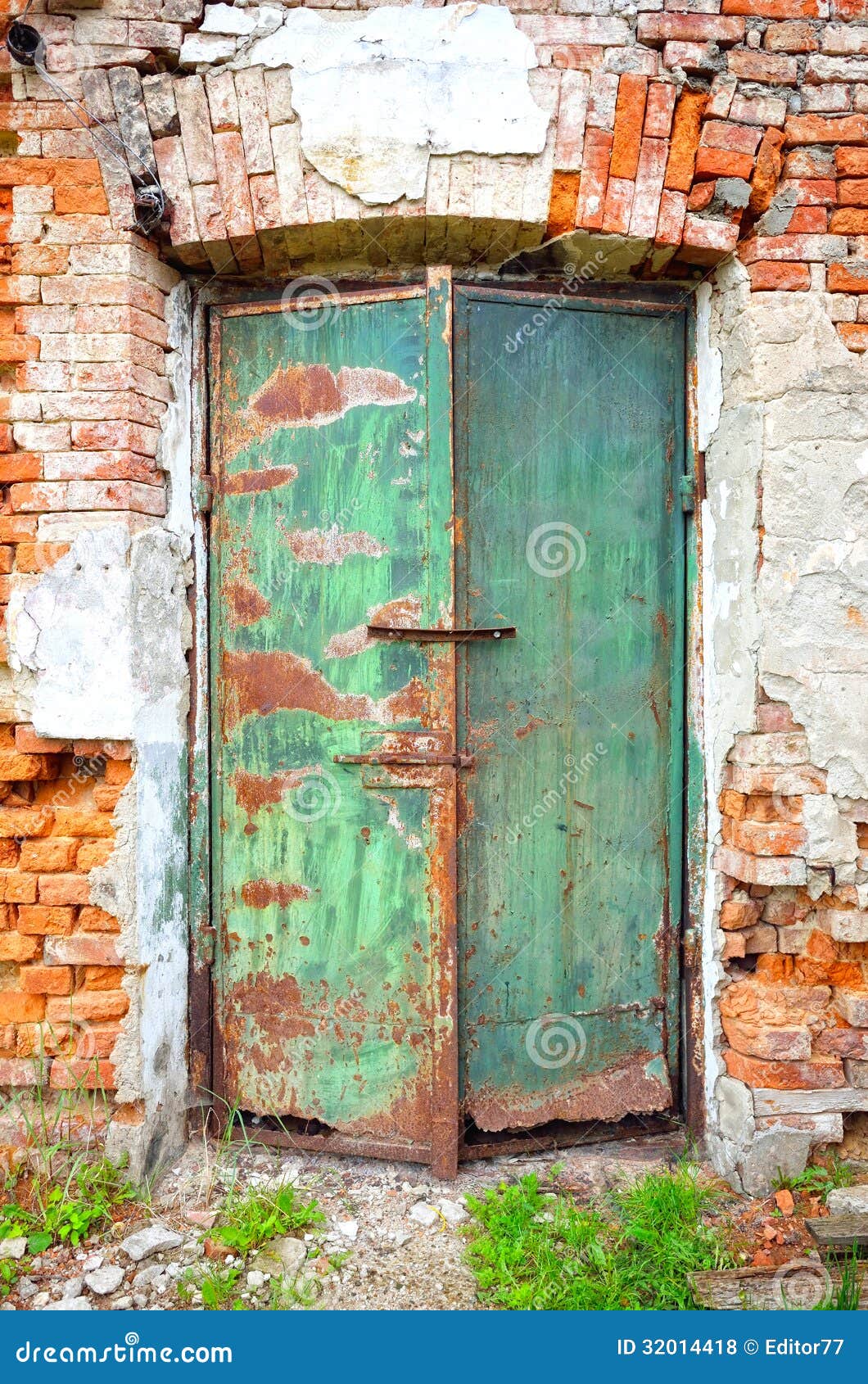 Old rusty metallic door stock photo. Image of closed - 32014418