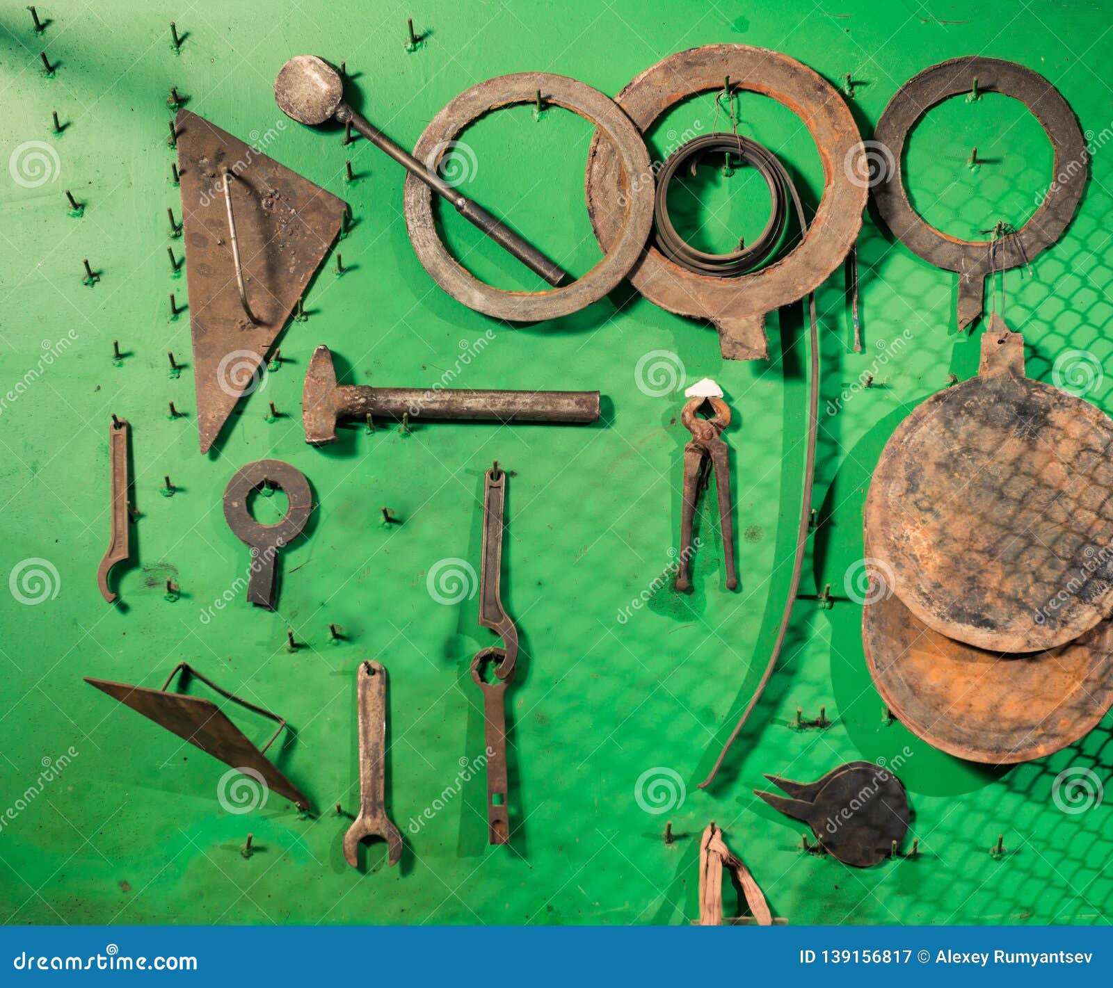Old Rusty Metallic Instruments and Tools Stock Image - Image of ...