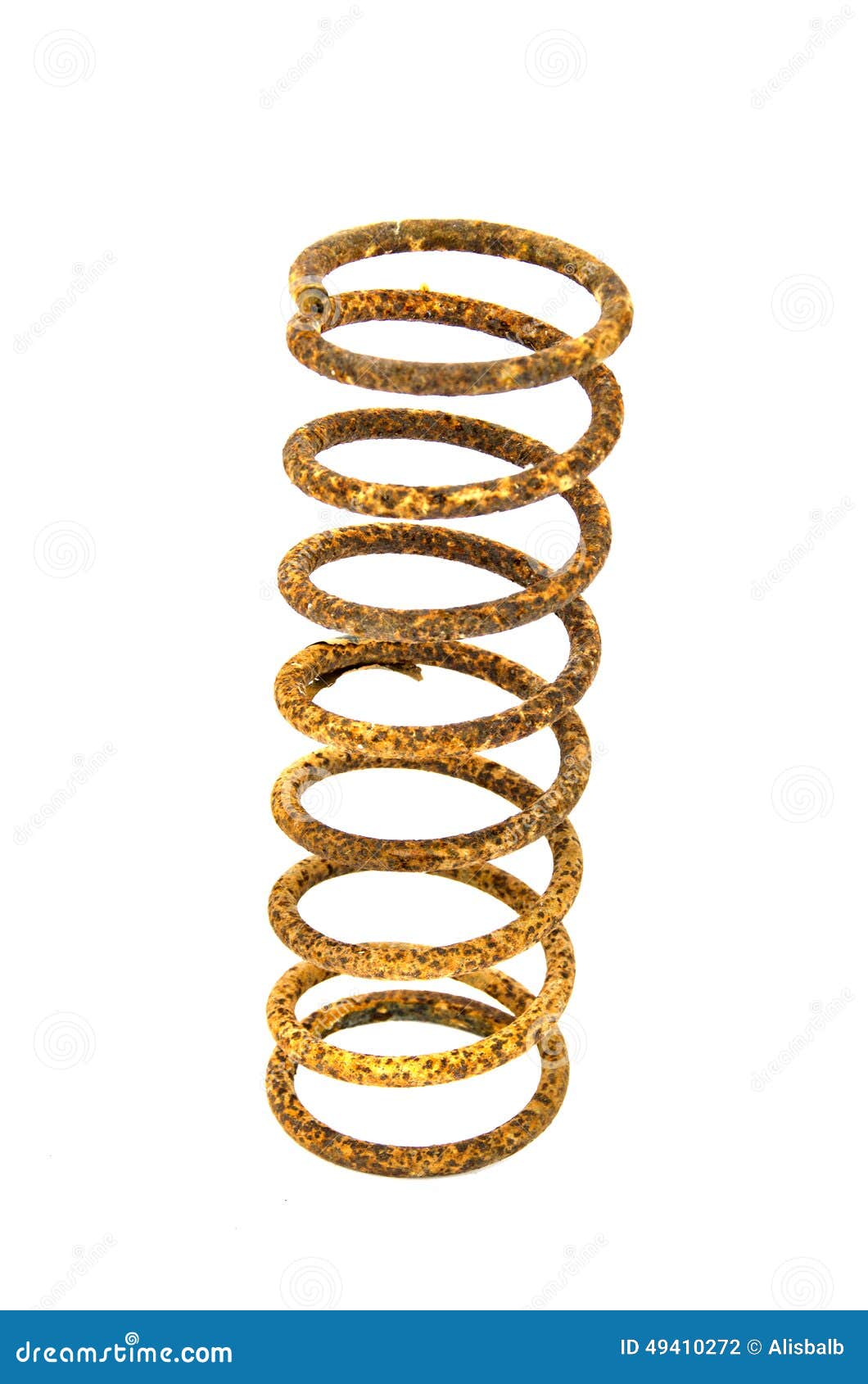 Old Rusty Metallic Spring On White Background Stock Photo - Image of ...