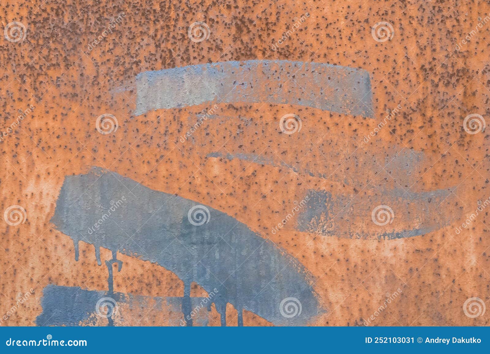 Old Rusty Metallic Steel Surface Texture with Brush Stroke Marks Paint ...