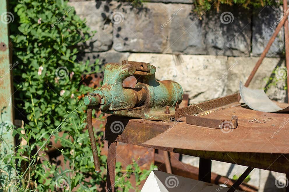 Old Rusty Metals in the Forest Stock Photo - Image of mining, nature ...