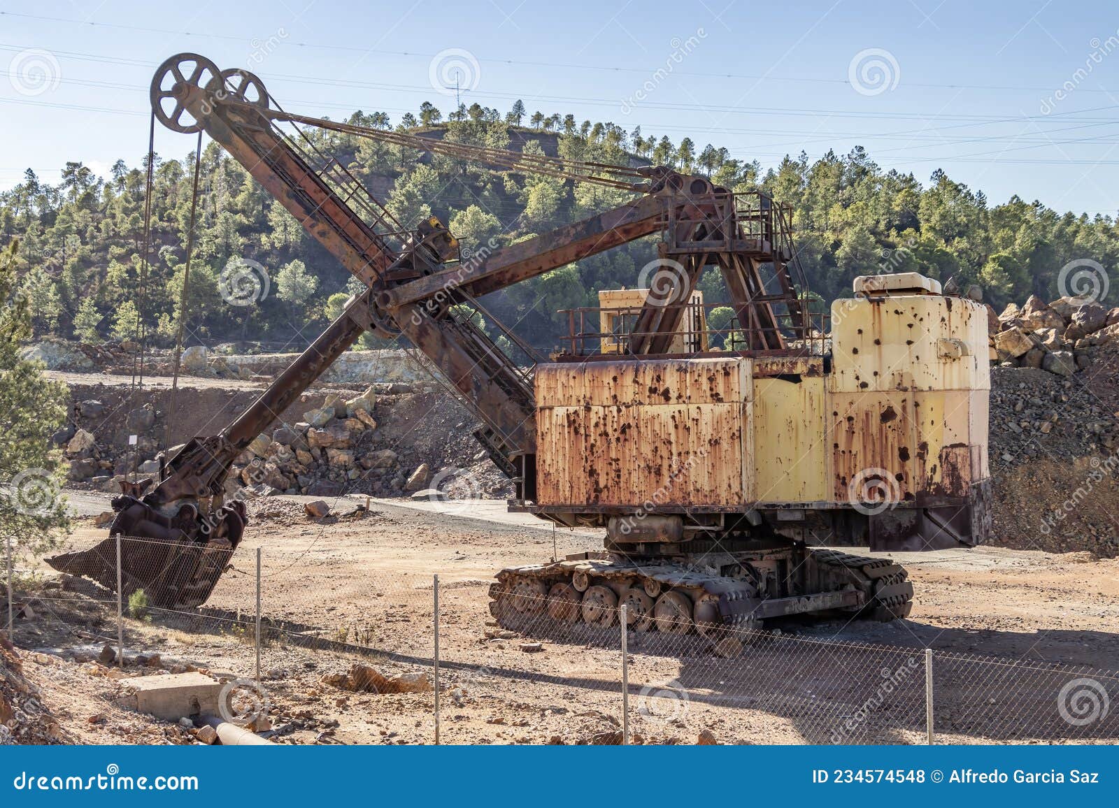 Old and Rusty Mine Excavator Stock Photo - Image of environment ...