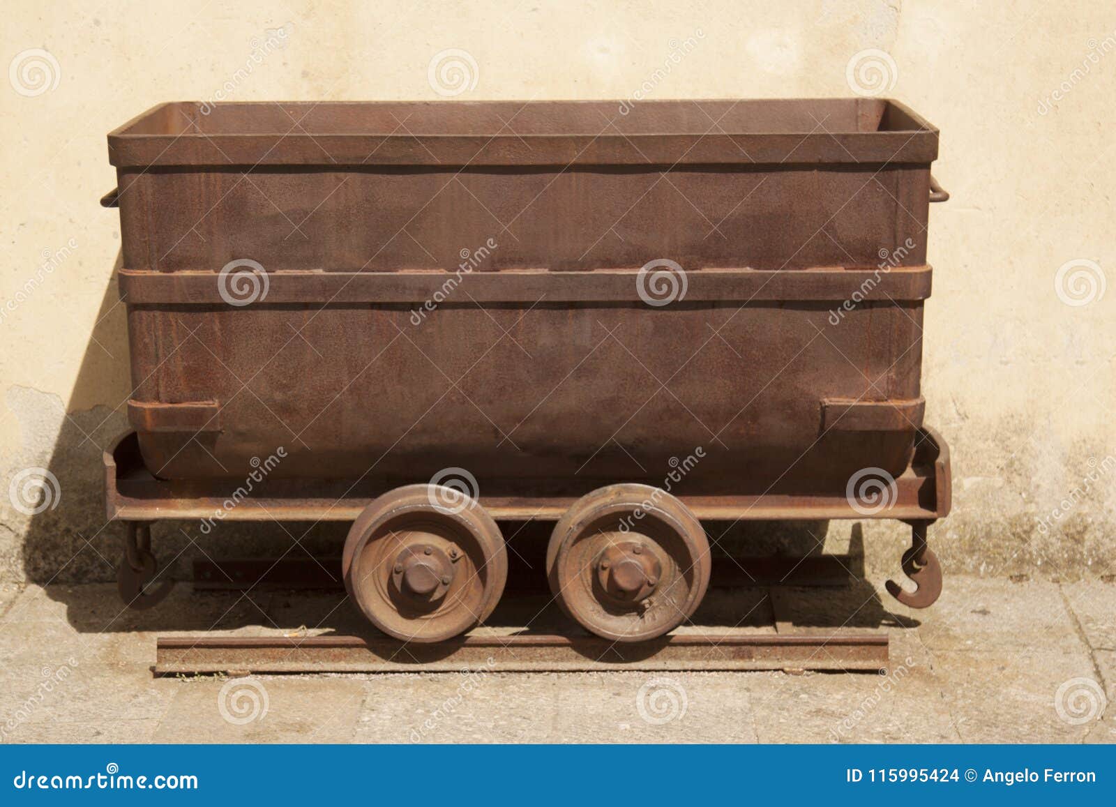 Old and rusty mining cart stock photo. Image of classic - 115995424